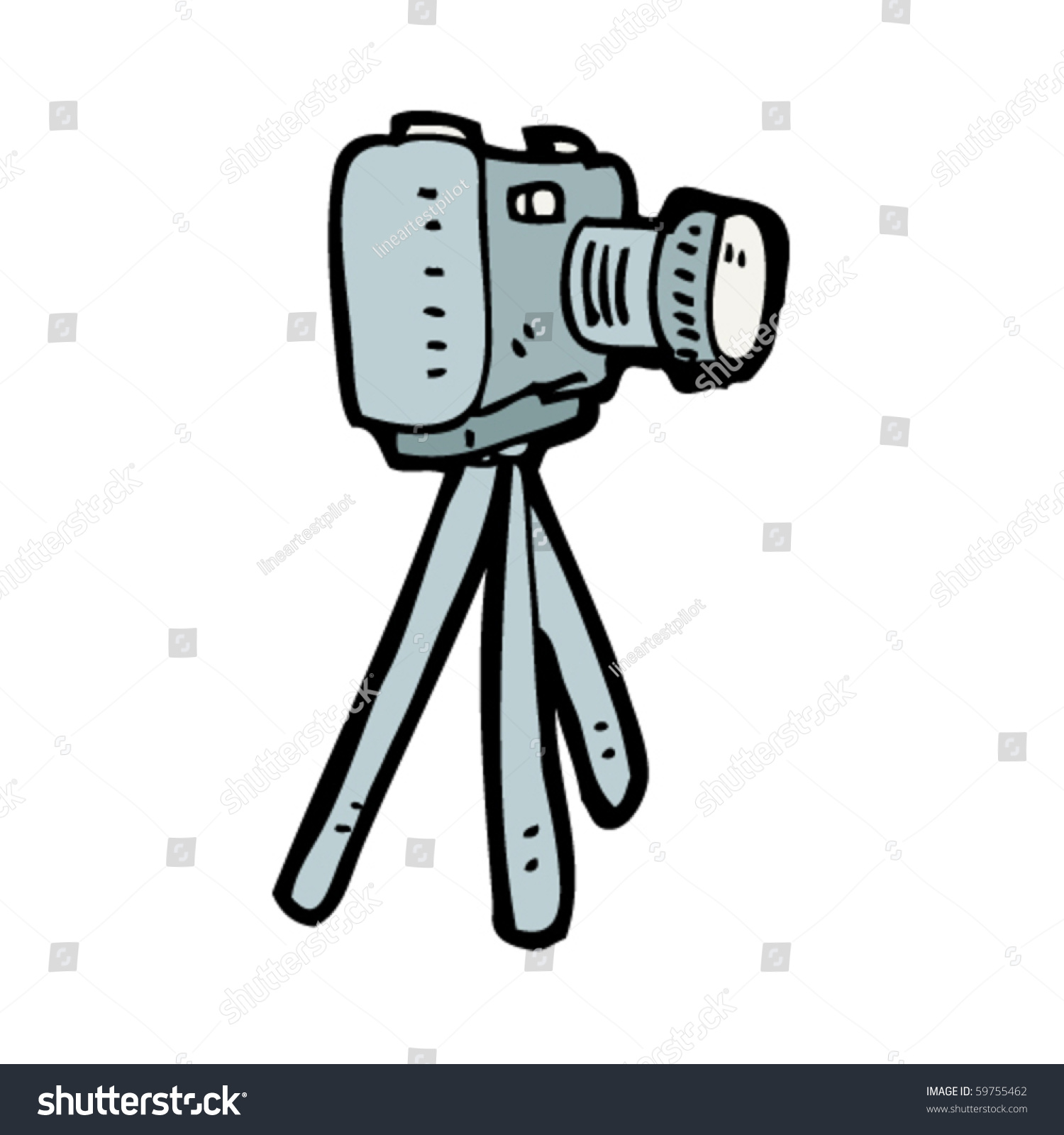 Camera On Tripod Cartoon Stock Vector (Royalty Free) 59755462 ...