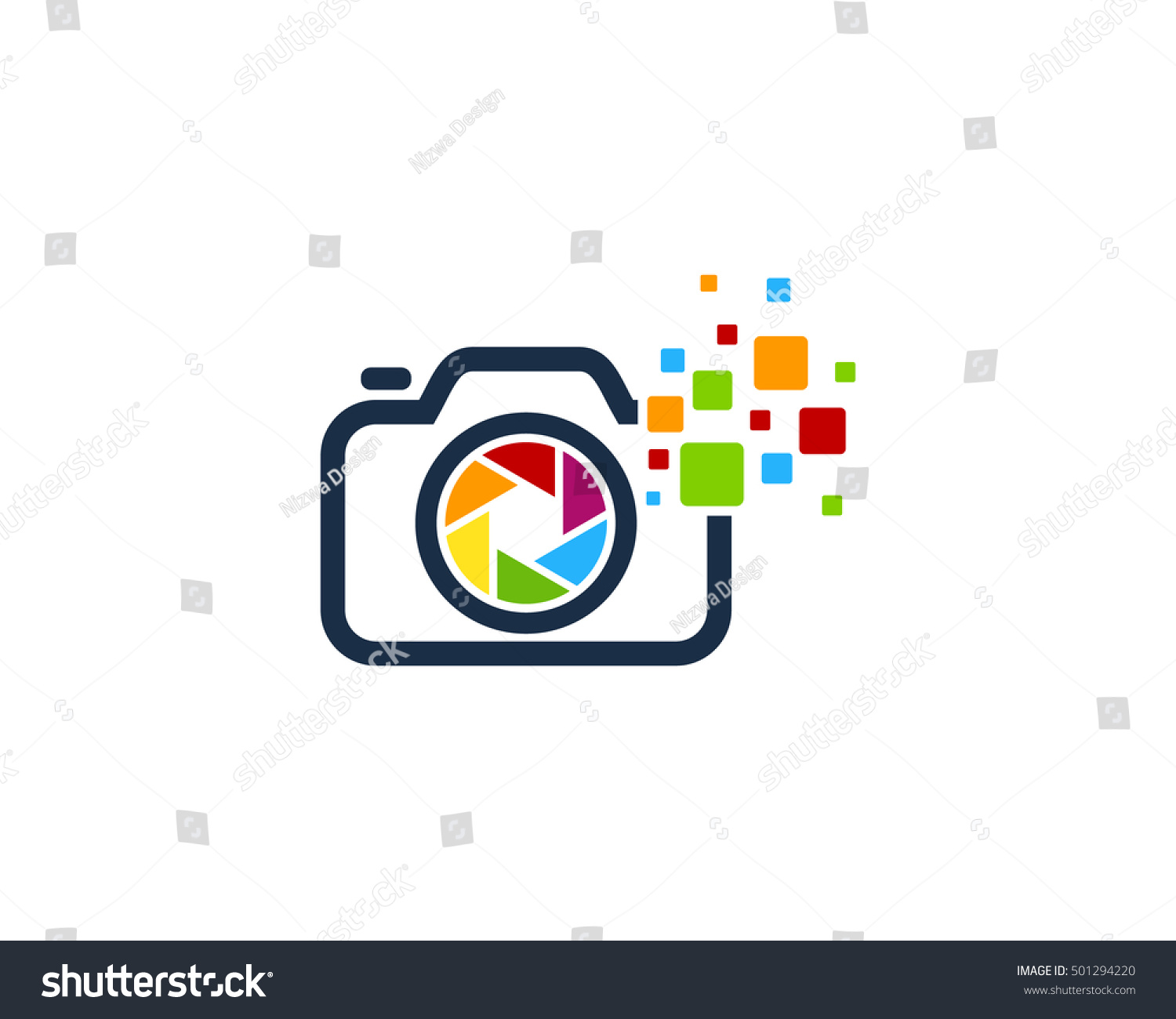 Camera Pixel Digital Photography Logo Design Stock Vector (Royalty Free ...