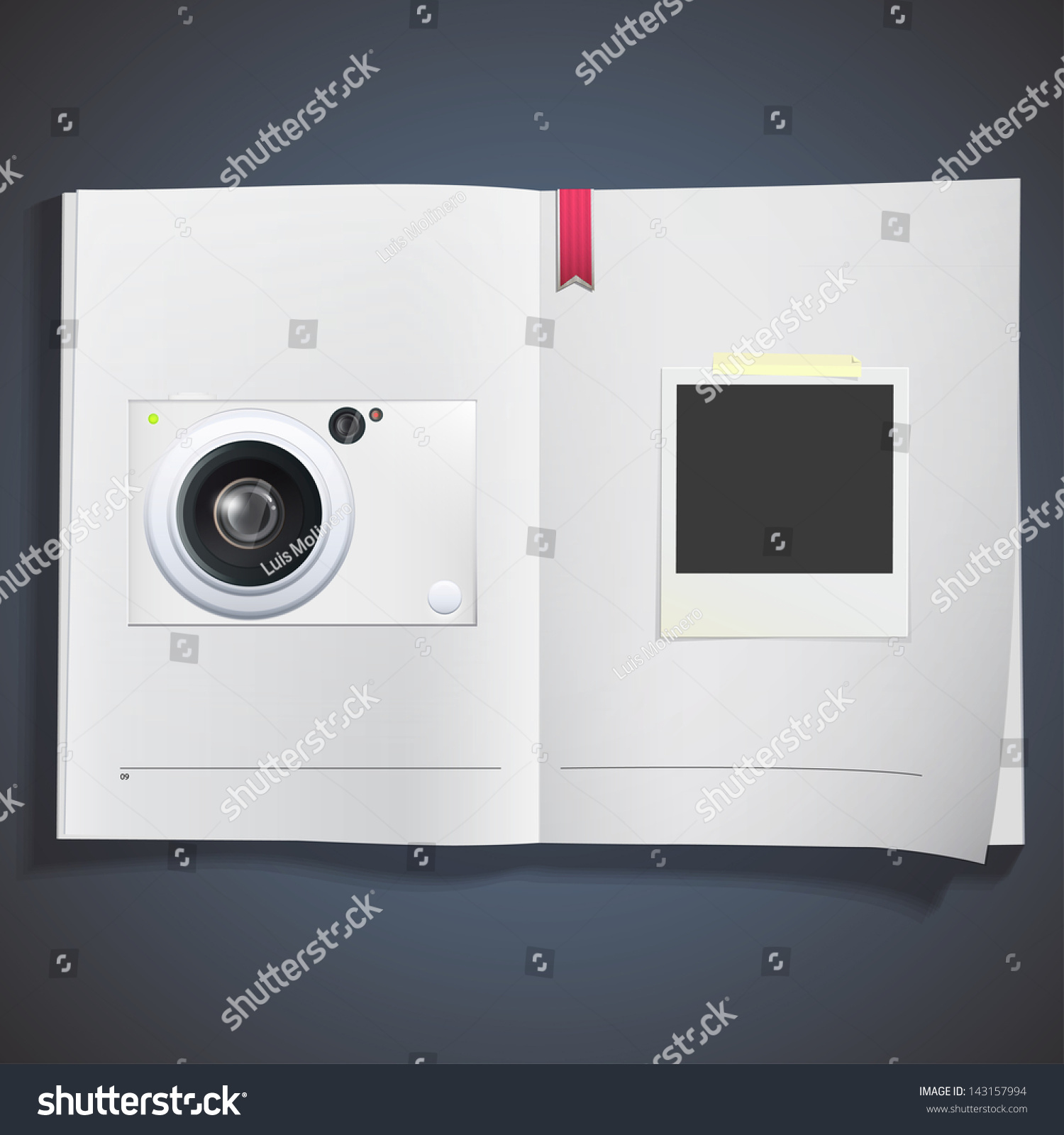 Camera Printed On White Book Vector Stock Vector (Royalty Free ...