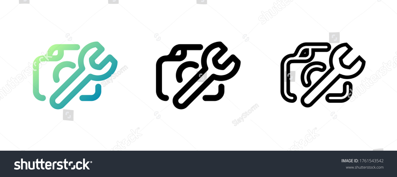 Camera Service Logo Vector Icon Ilustration Stock Vector (Royalty Free ...