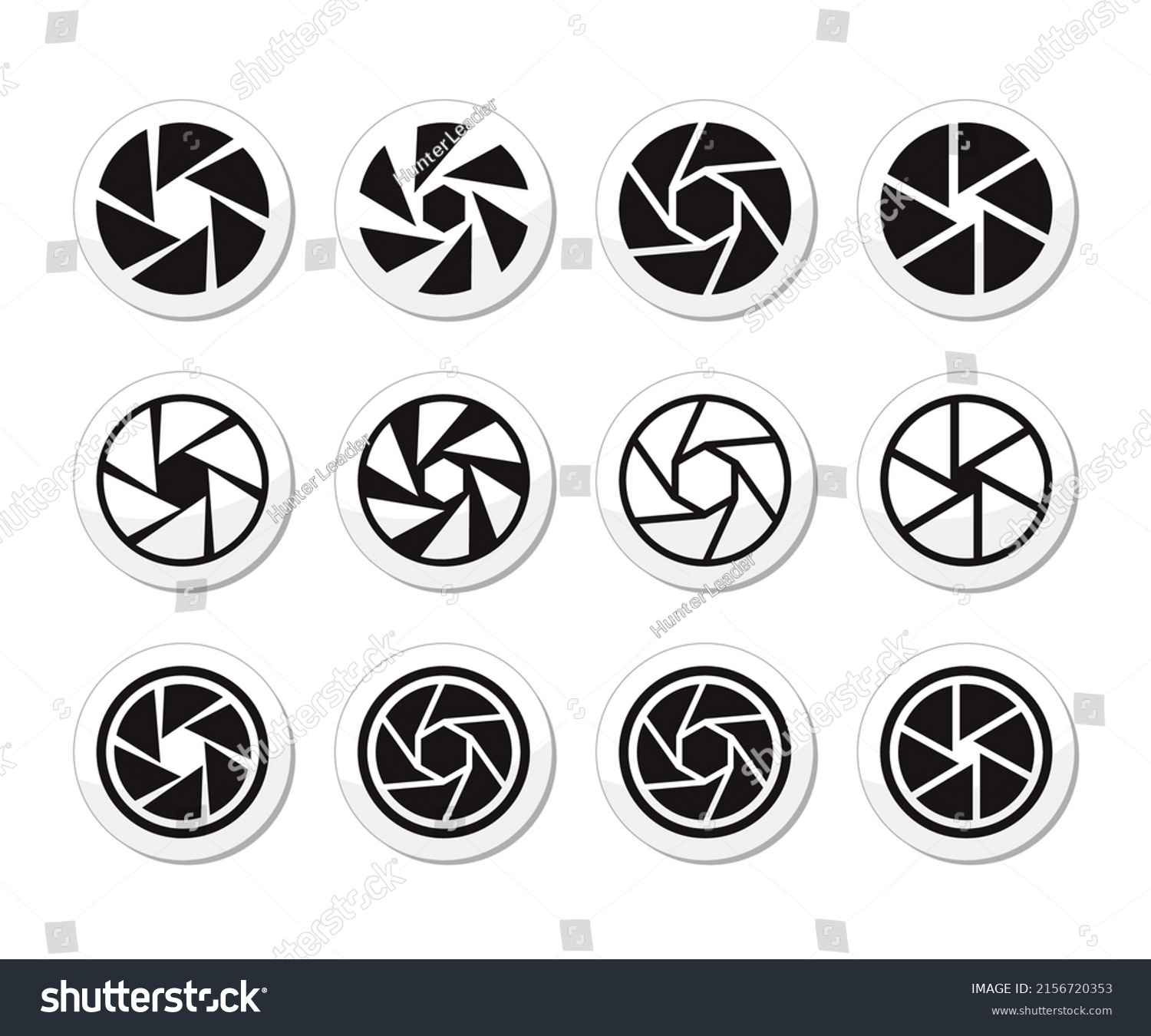 Camera Shutter Aperture Vector Set Aperture Stock Vector (Royalty Free ...