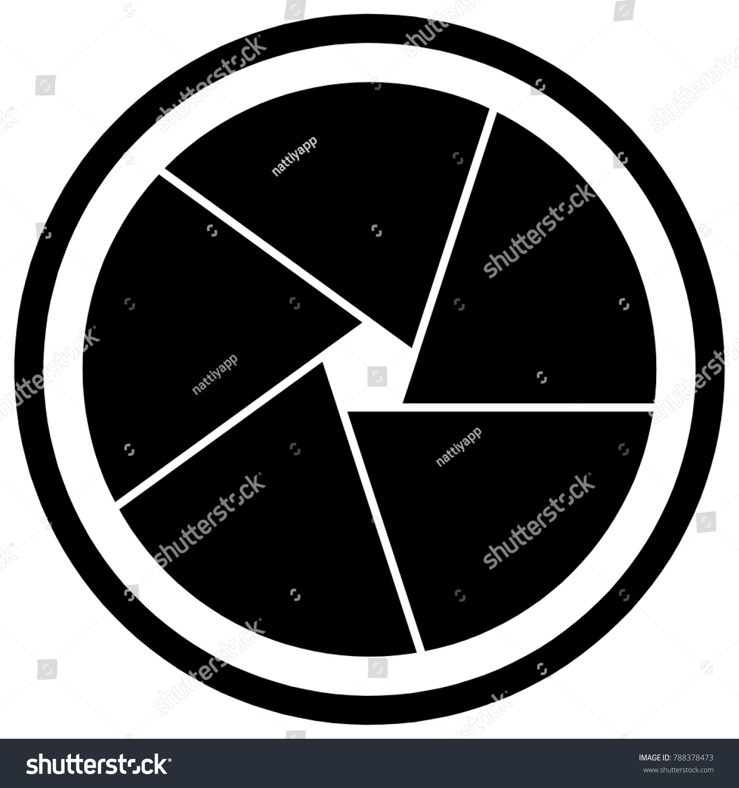 Camera Shutter Icon Symbol Shutter Blade: vector de stock (libre de ...
