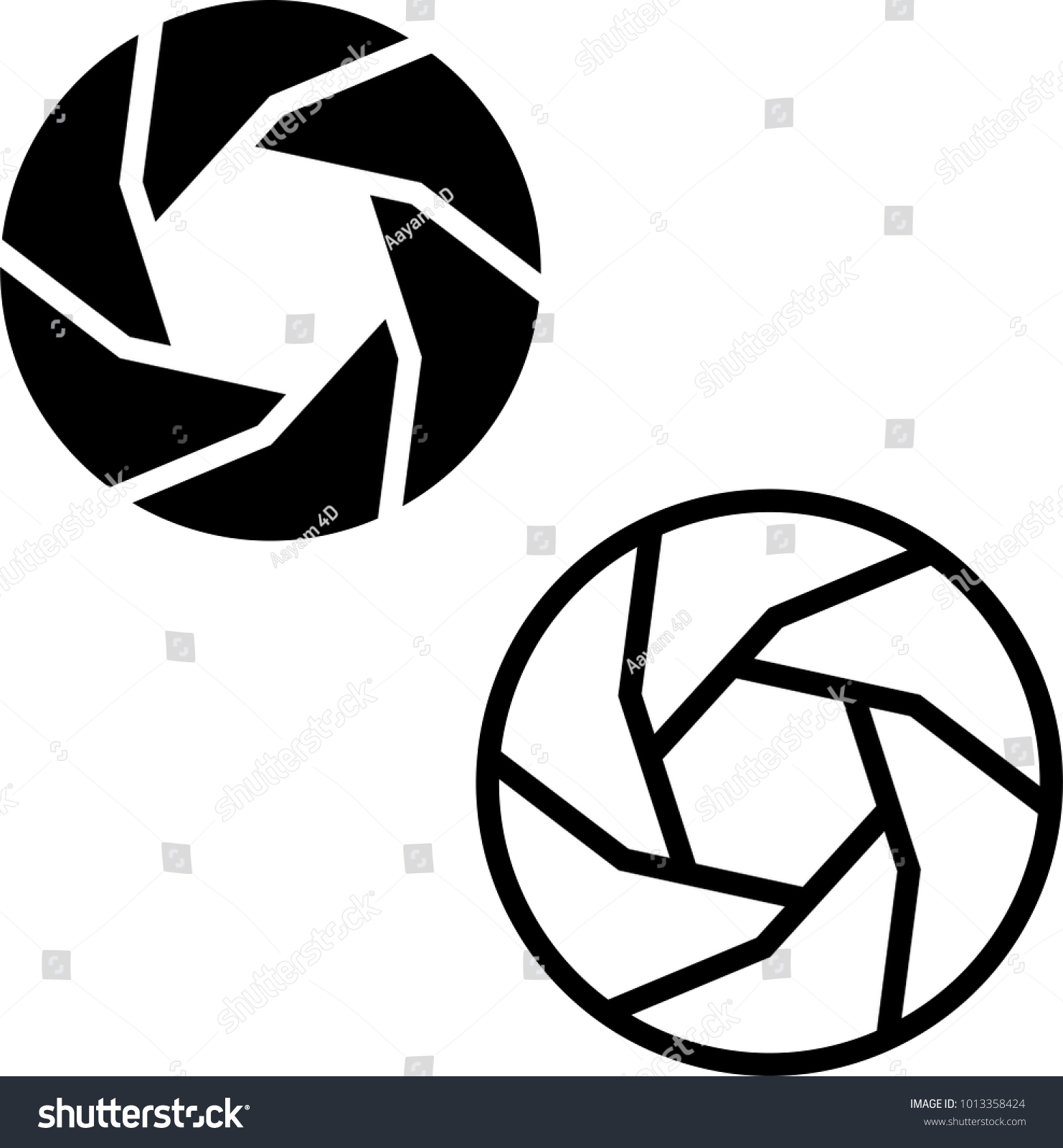 Camera Shutter Icon Vector Art Illustration Stock Vector (Royalty Free ...