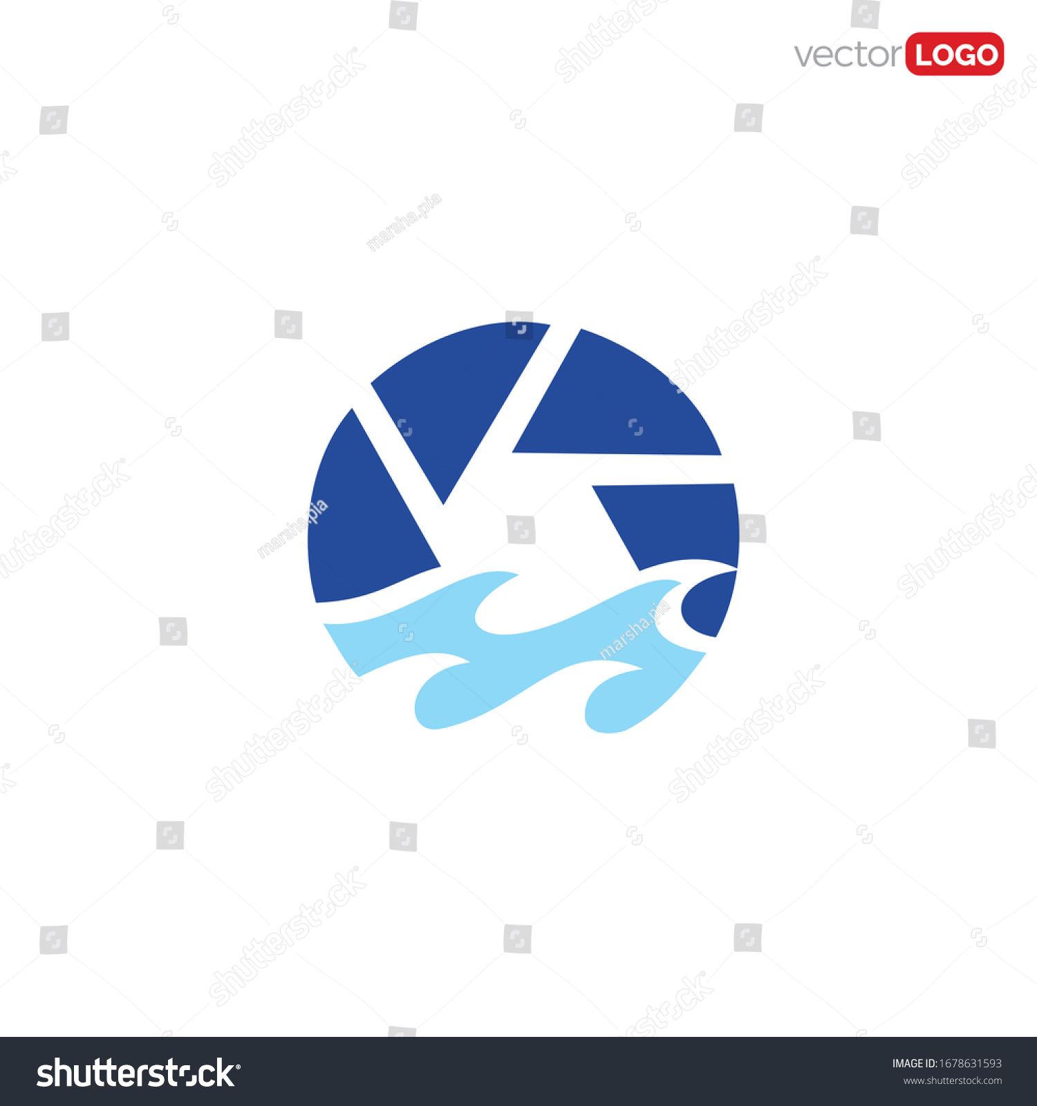 Vektor Stok Camera Shutter Wave Iconsymbollogo Design Vector (Tanpa ...