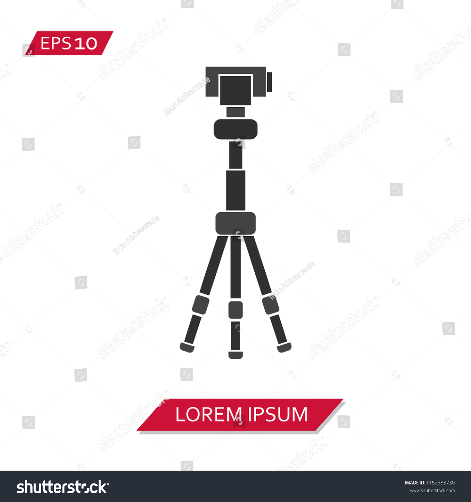 Camera Tripod Vector Icon Symbol Stock Vector (Royalty Free) 1152388730 ...
