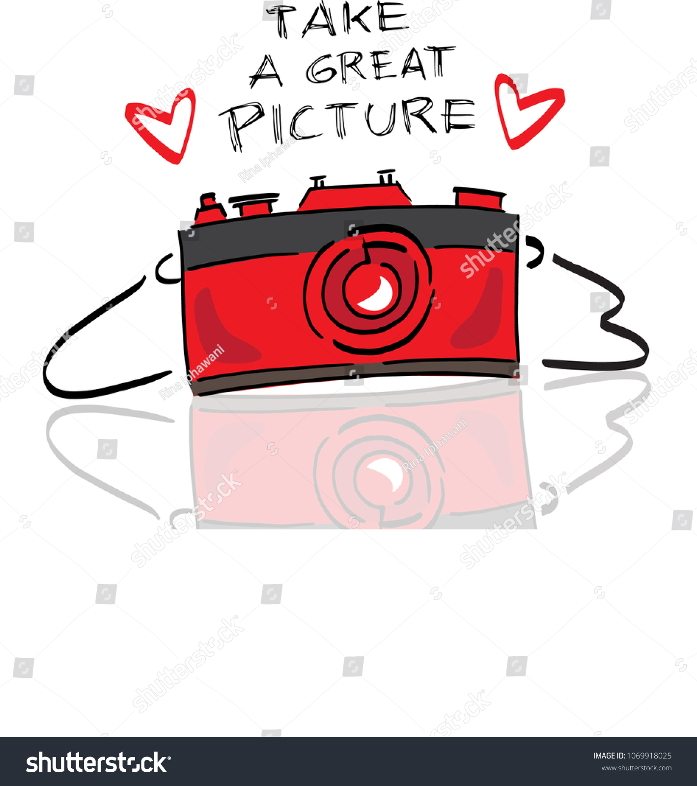 Camera Hand Drawing Style Stock Vector (Royalty Free) 1069918025