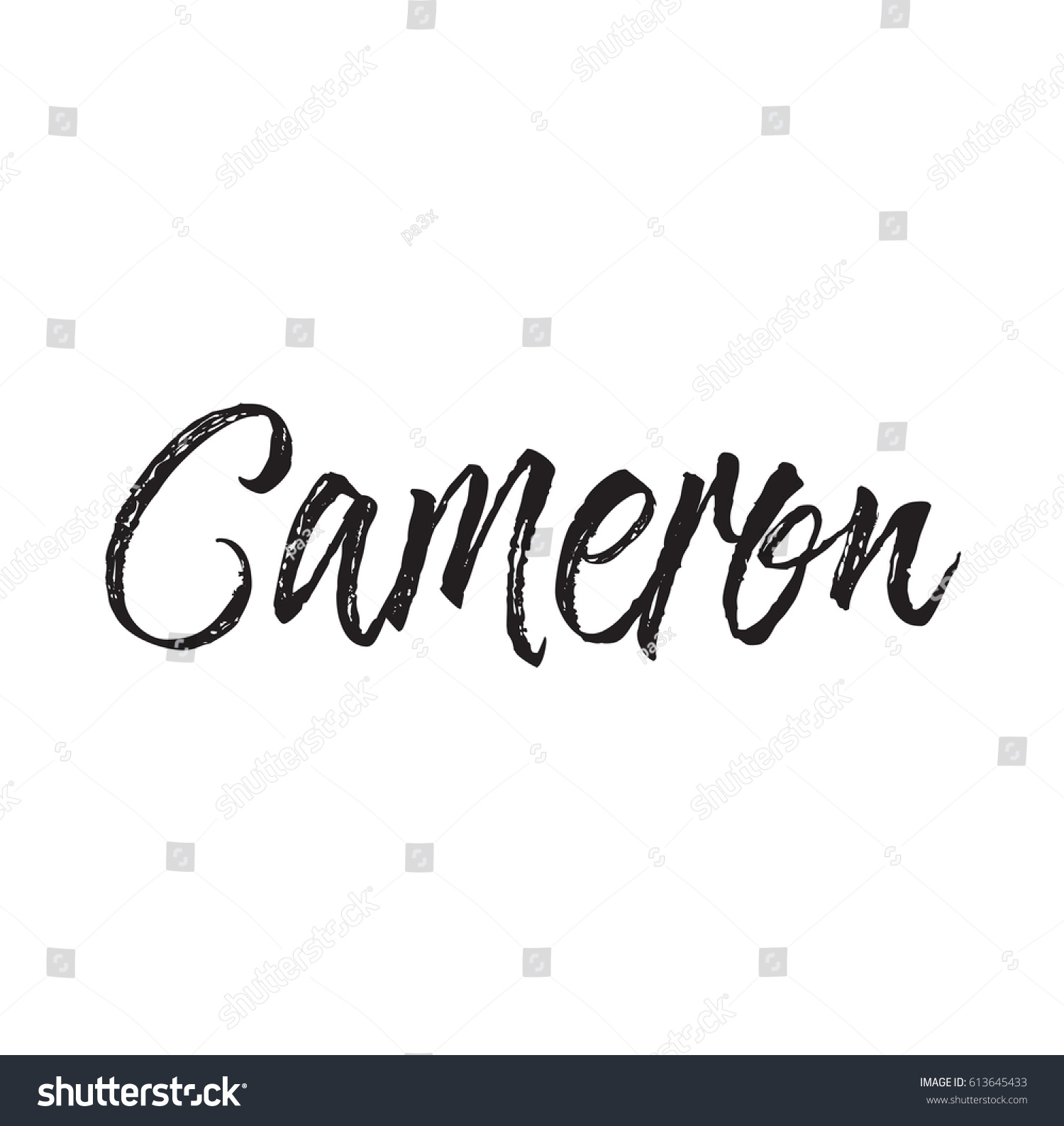 Cameron Text Design Vector Calligraphy Typography : image vectorielle ...
