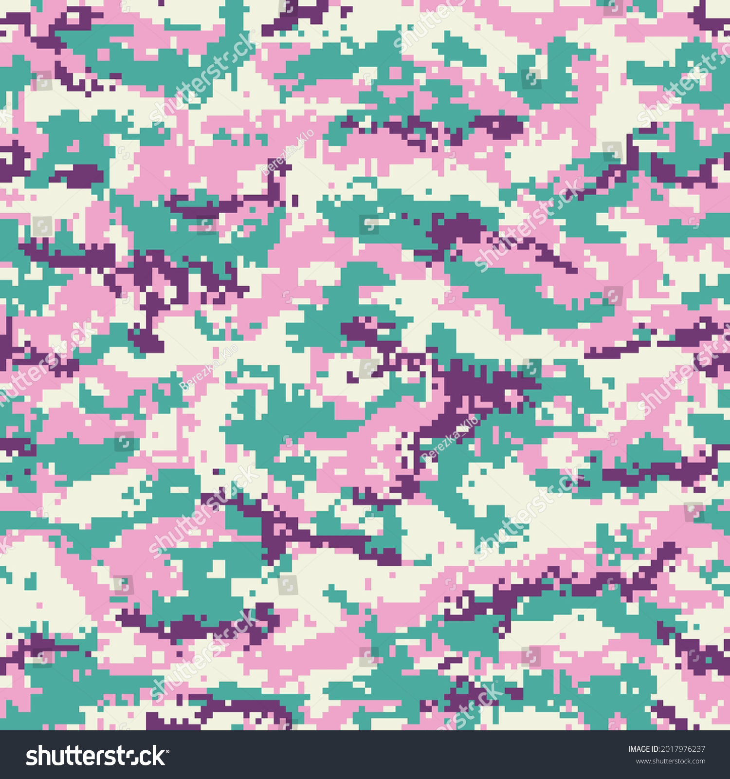 Camouflage Seamless Pattern Womens Coloring Vector Stock Vector ...