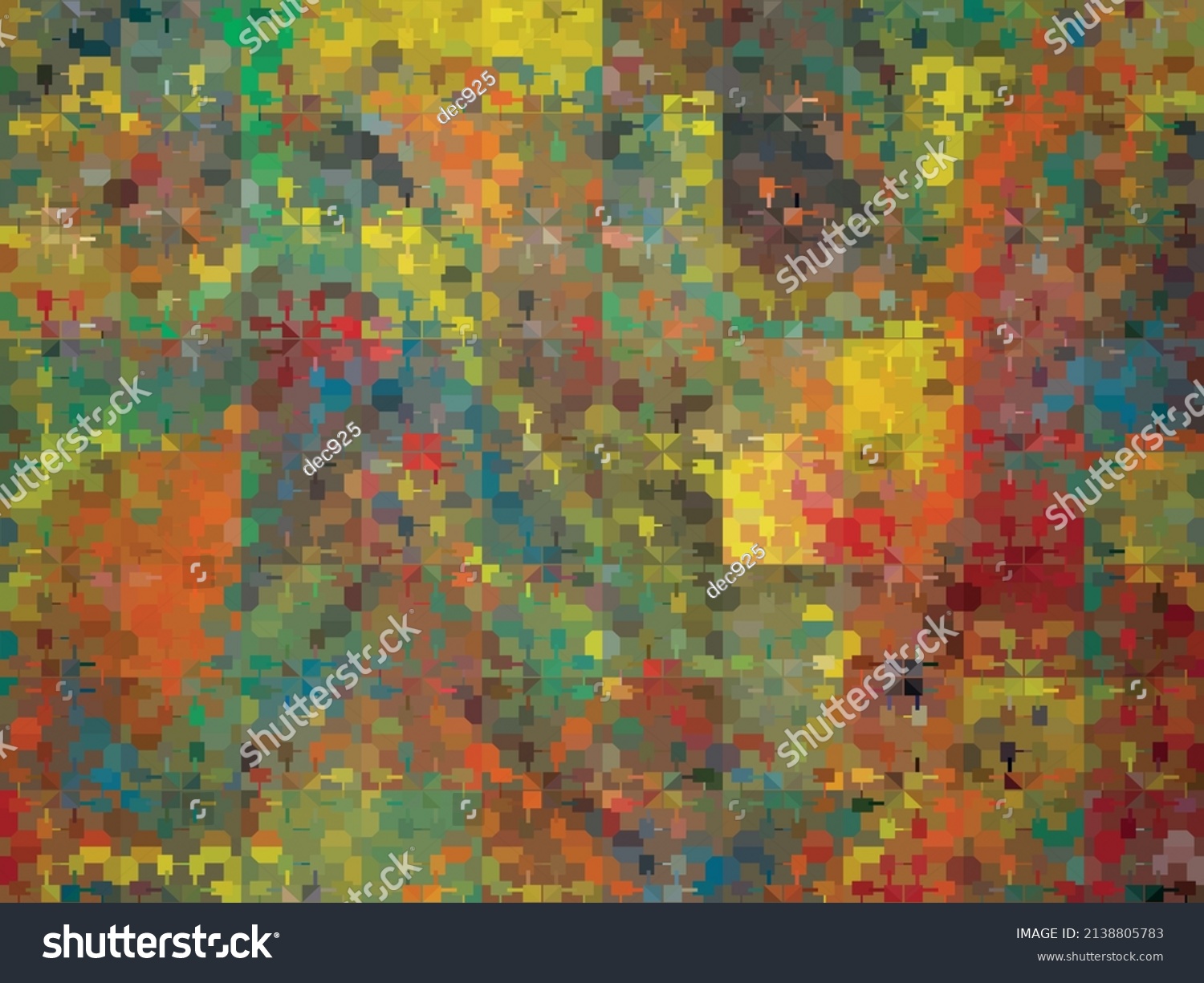 Camouflage Texture Retro Pattern Colorful Elements Stock Vector ...