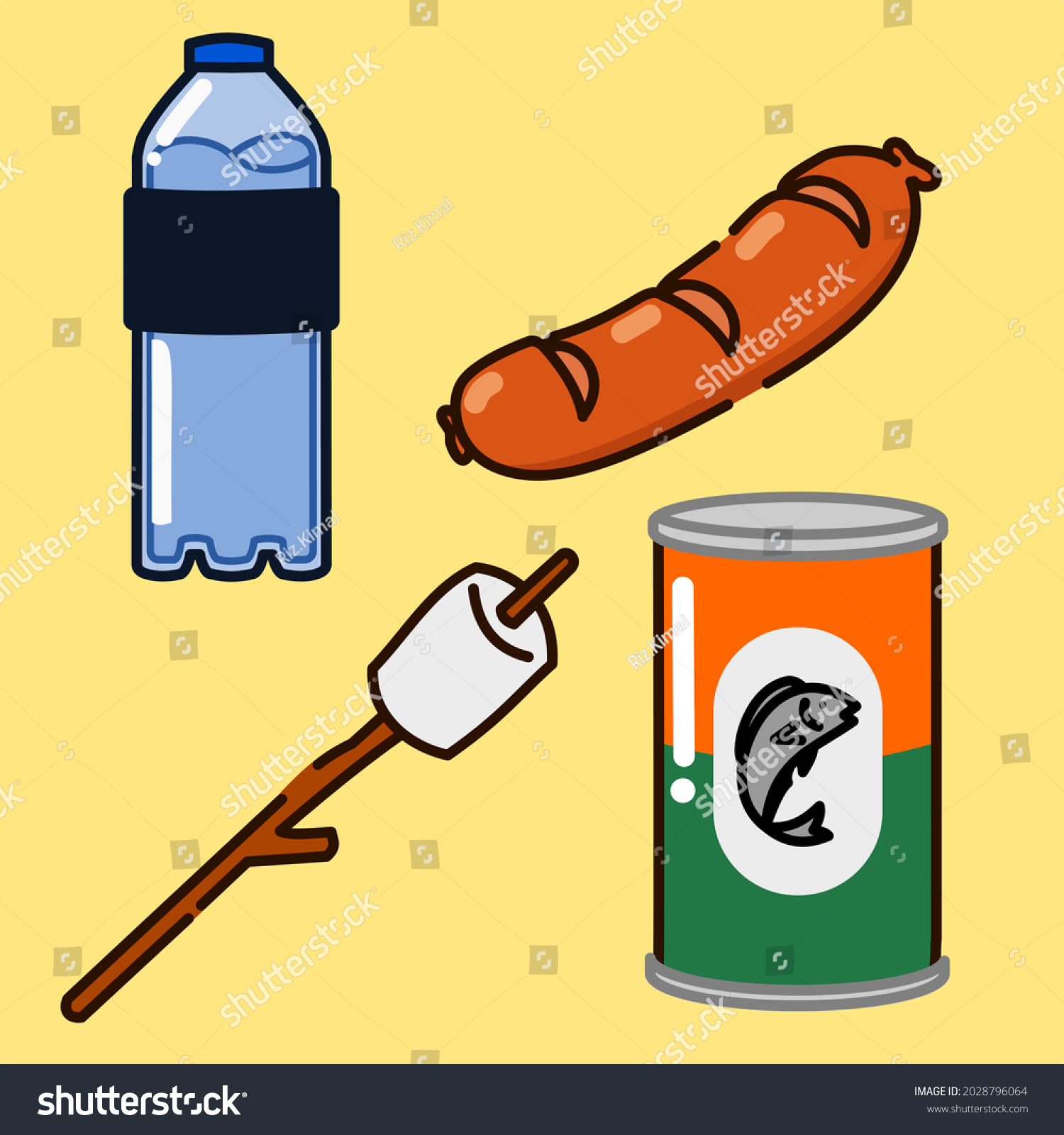 Camp Food Drink Simple Vector Design Stock Vector (Royalty Free ...