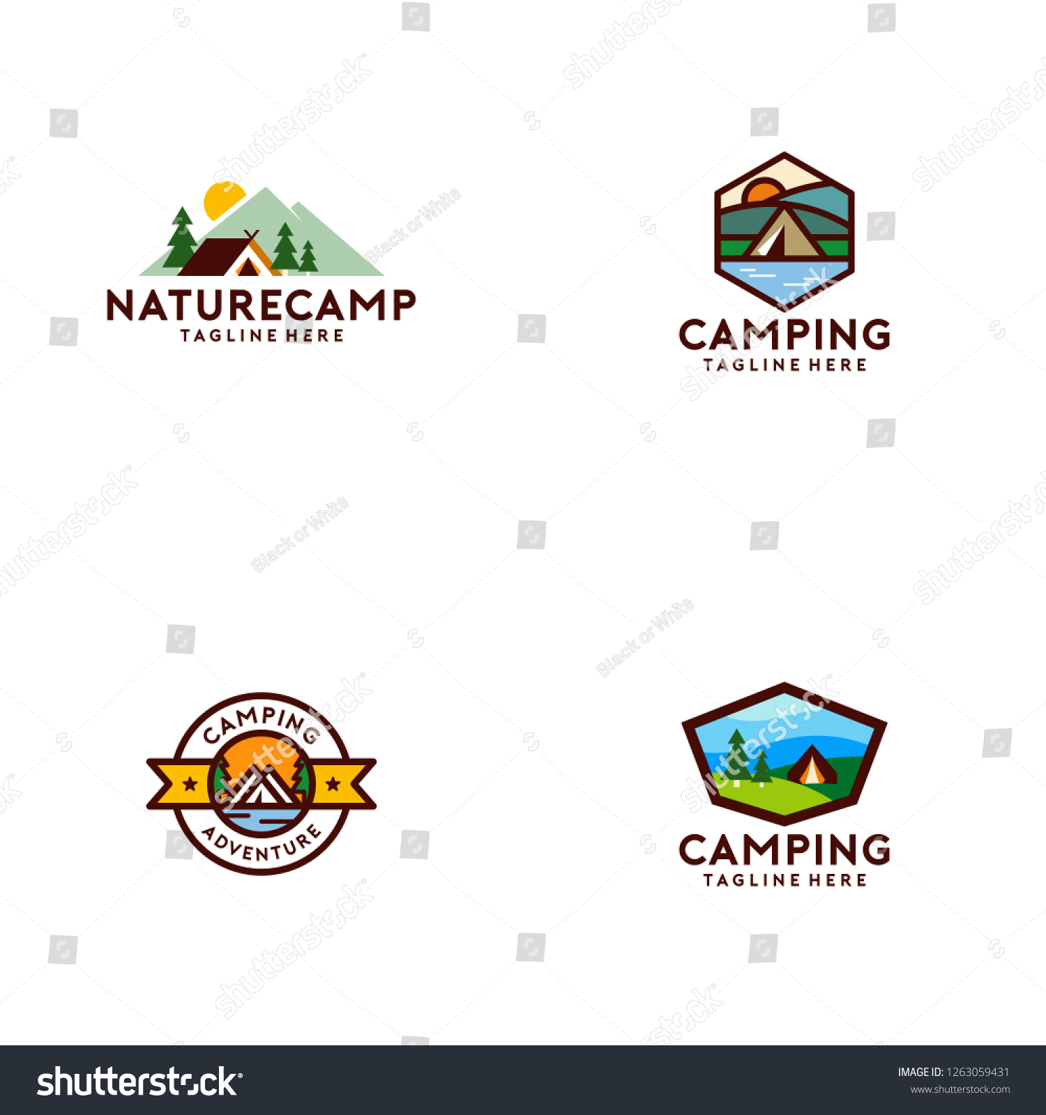 Camp Logo Design Stock Vector (Royalty Free) 1263059431 | Shutterstock