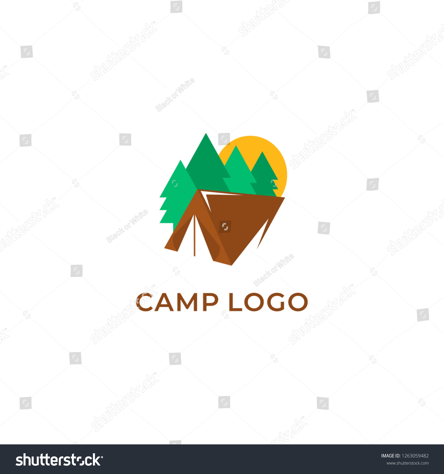 Camp Logo Design Stock Vector (Royalty Free) 1263059482 | Shutterstock
