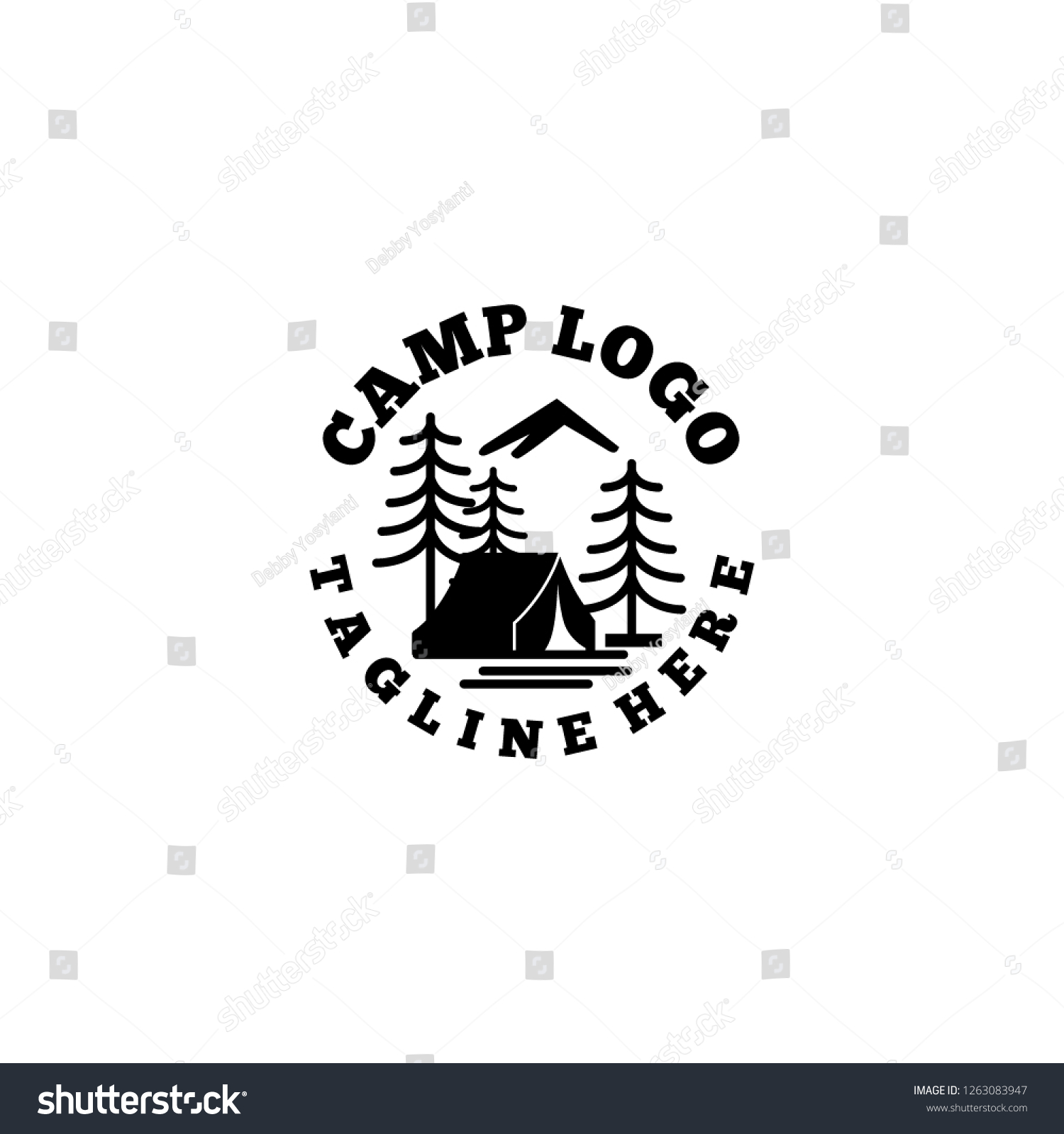 Camp Logo Design Stock Vector (Royalty Free) 1263083947 | Shutterstock