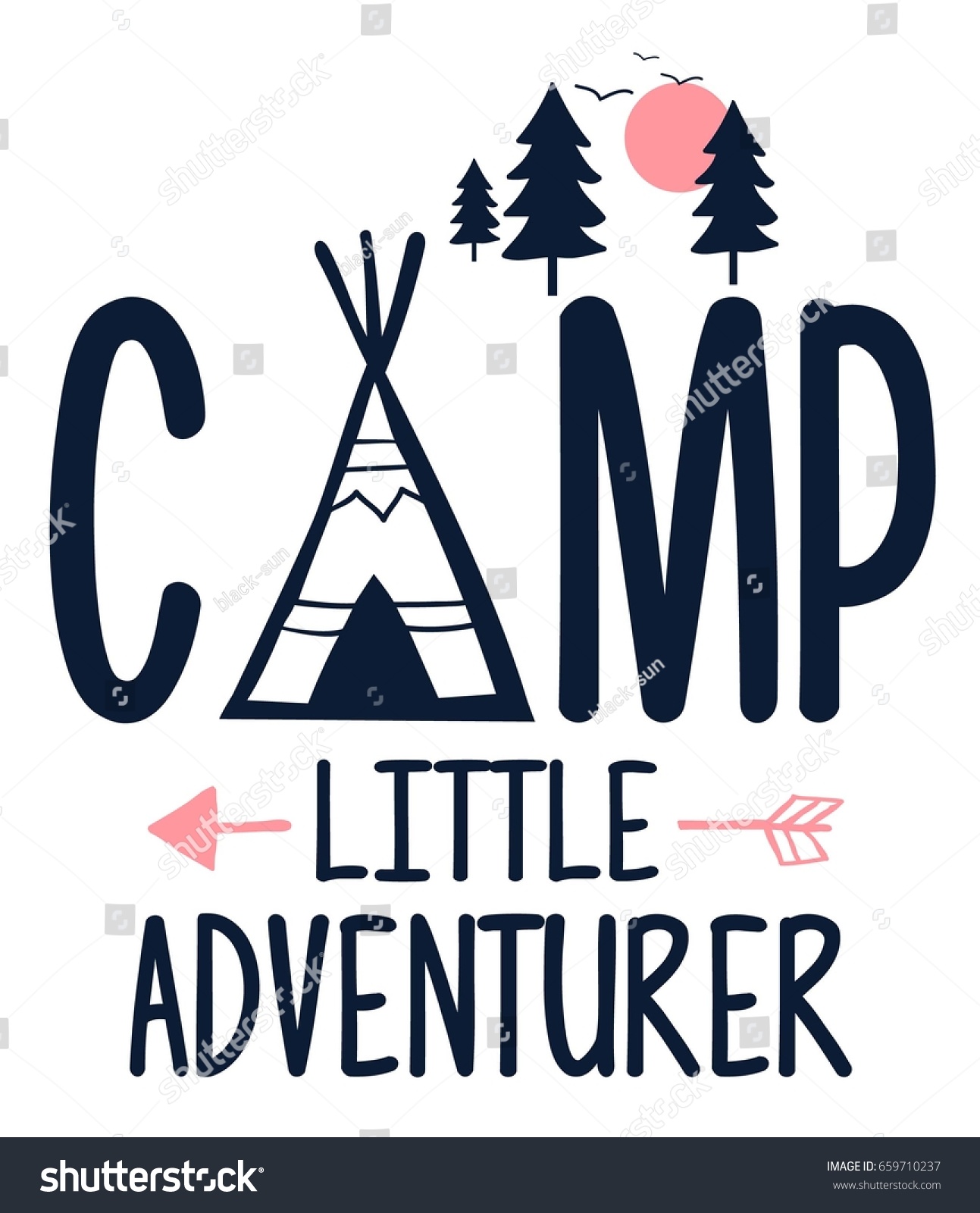 Camp Slogan Illustration Vector Stock Vector 659710237 - Shutterstock