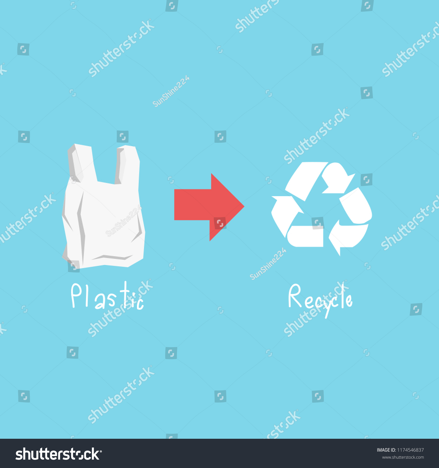 Campaign Plastic Recycle Stock Vector (Royalty Free) 1174546837
