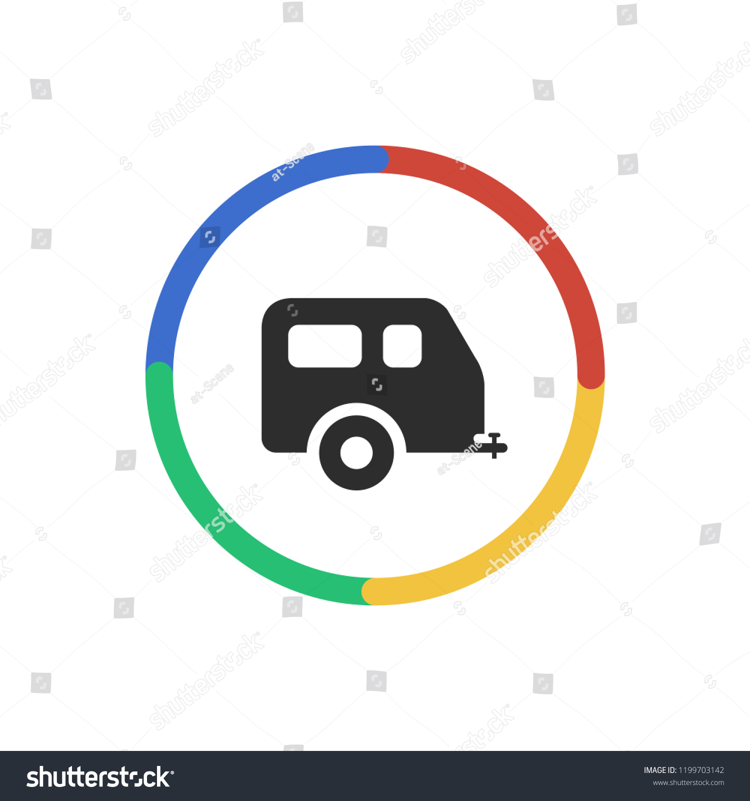 Camper App Icon Stock Vector (Royalty Free) 1199703142