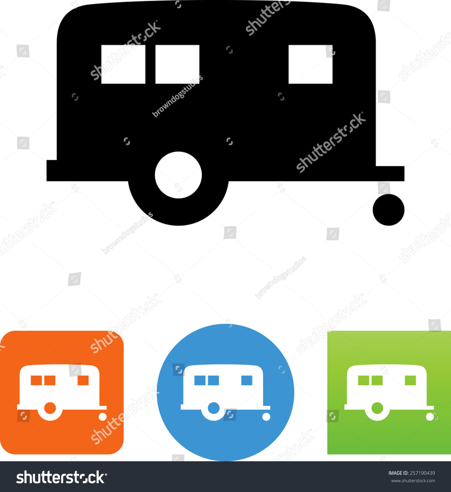 Camper Icon Stock Vector (Royalty Free) 257190439 | Shutterstock