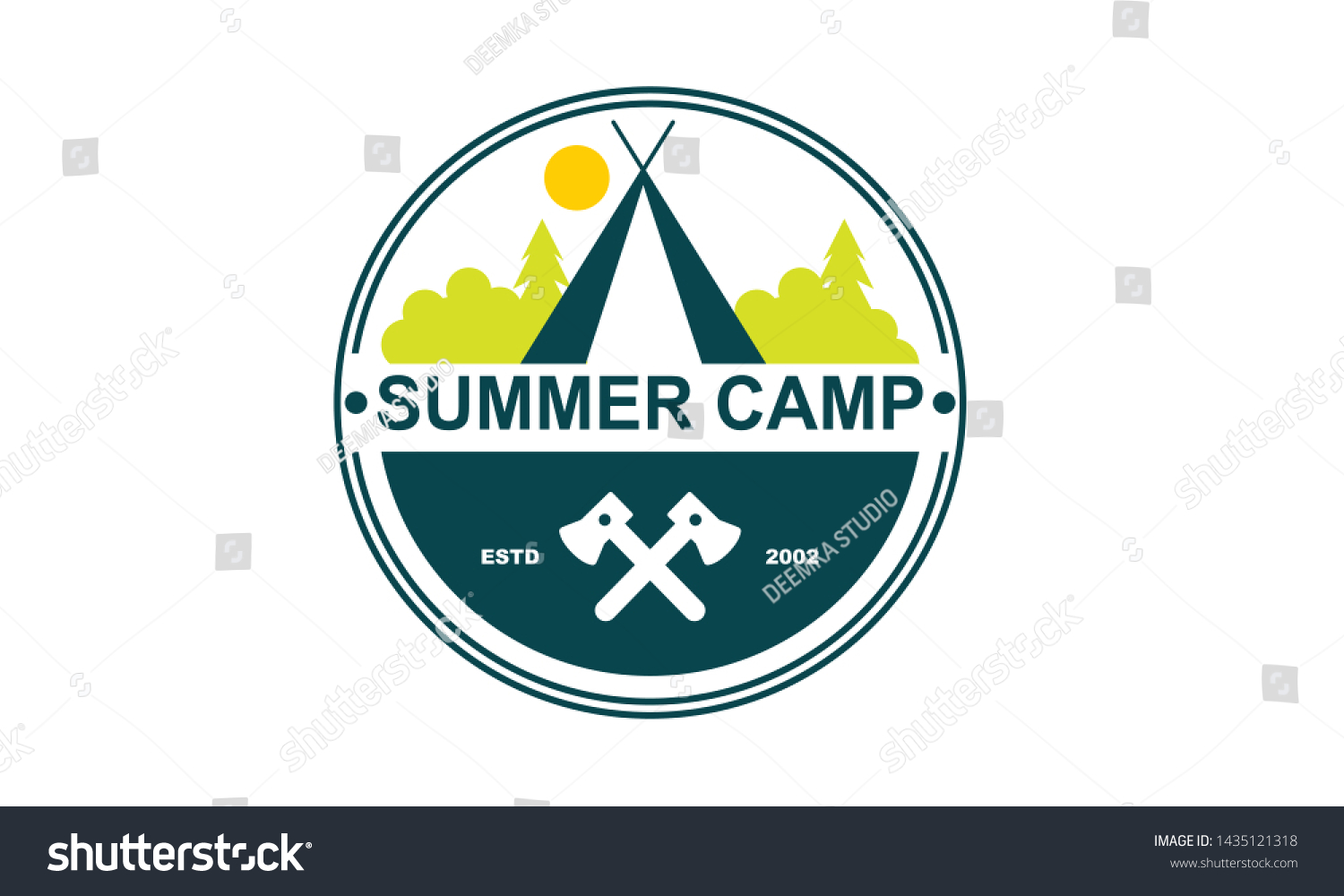 Camping Camp Emblem Logo Vector 스톡 벡터(로열티 프리) 1435121318 | Shutterstock