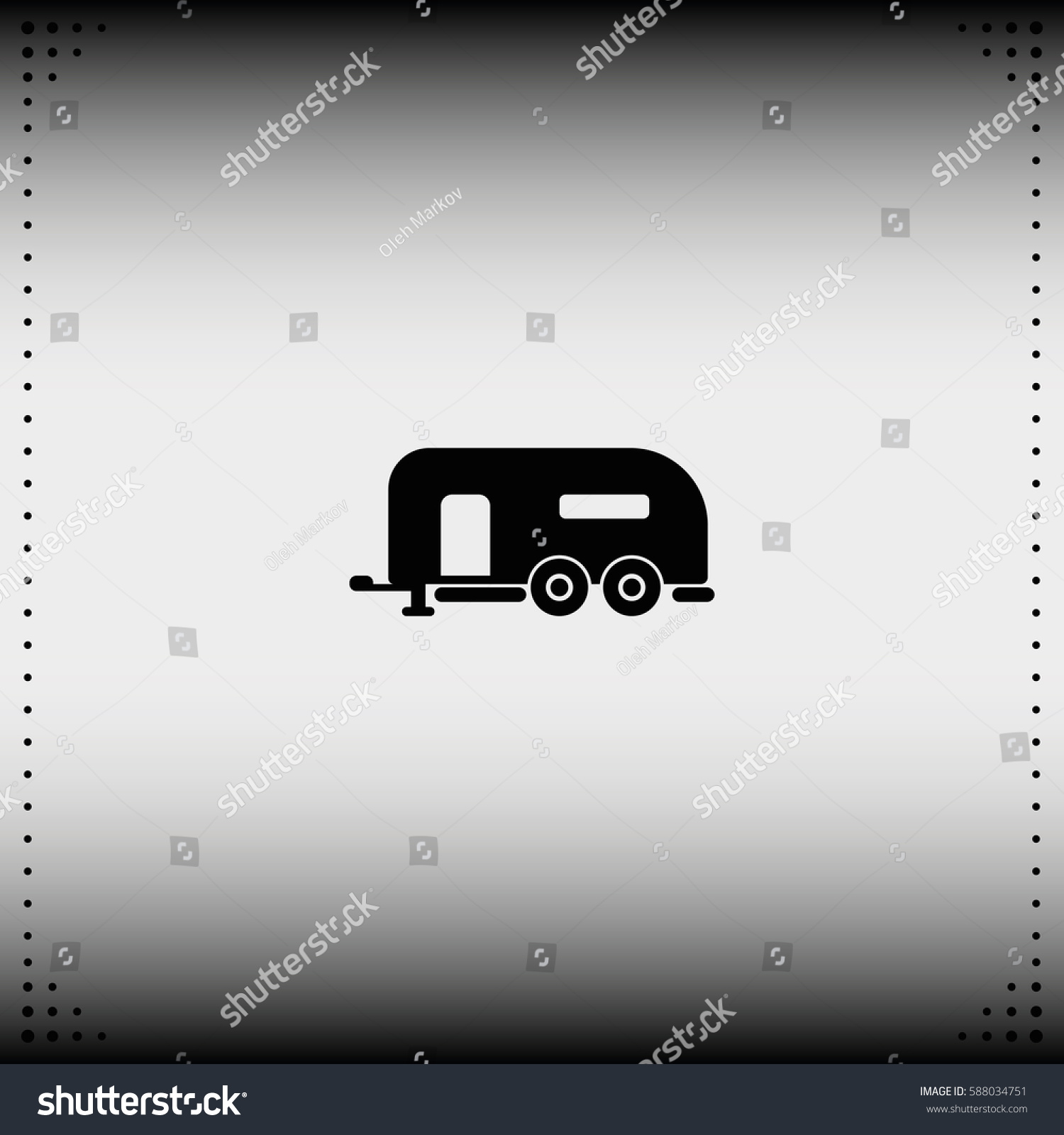 Camping Trailer Icon Stock Vector (Royalty Free) 588034751 | Shutterstock