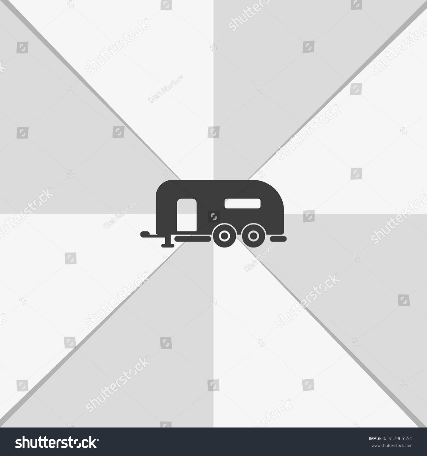 Camping Trailer Icon Stock Vector (Royalty Free) 657965554 | Shutterstock