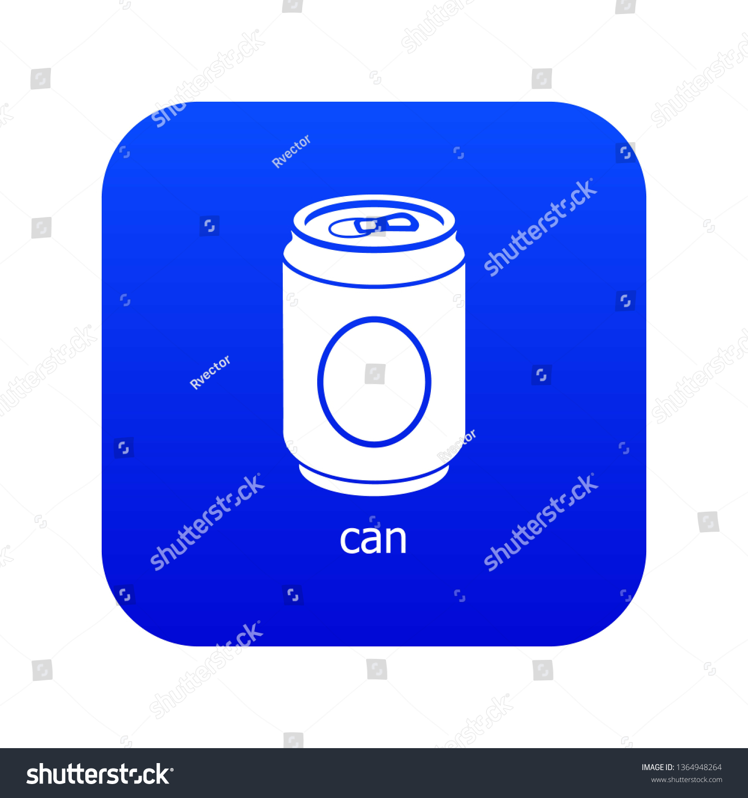 Can Icon Blue Vector Isolated On Stock Vector (Royalty Free) 1364948264 ...