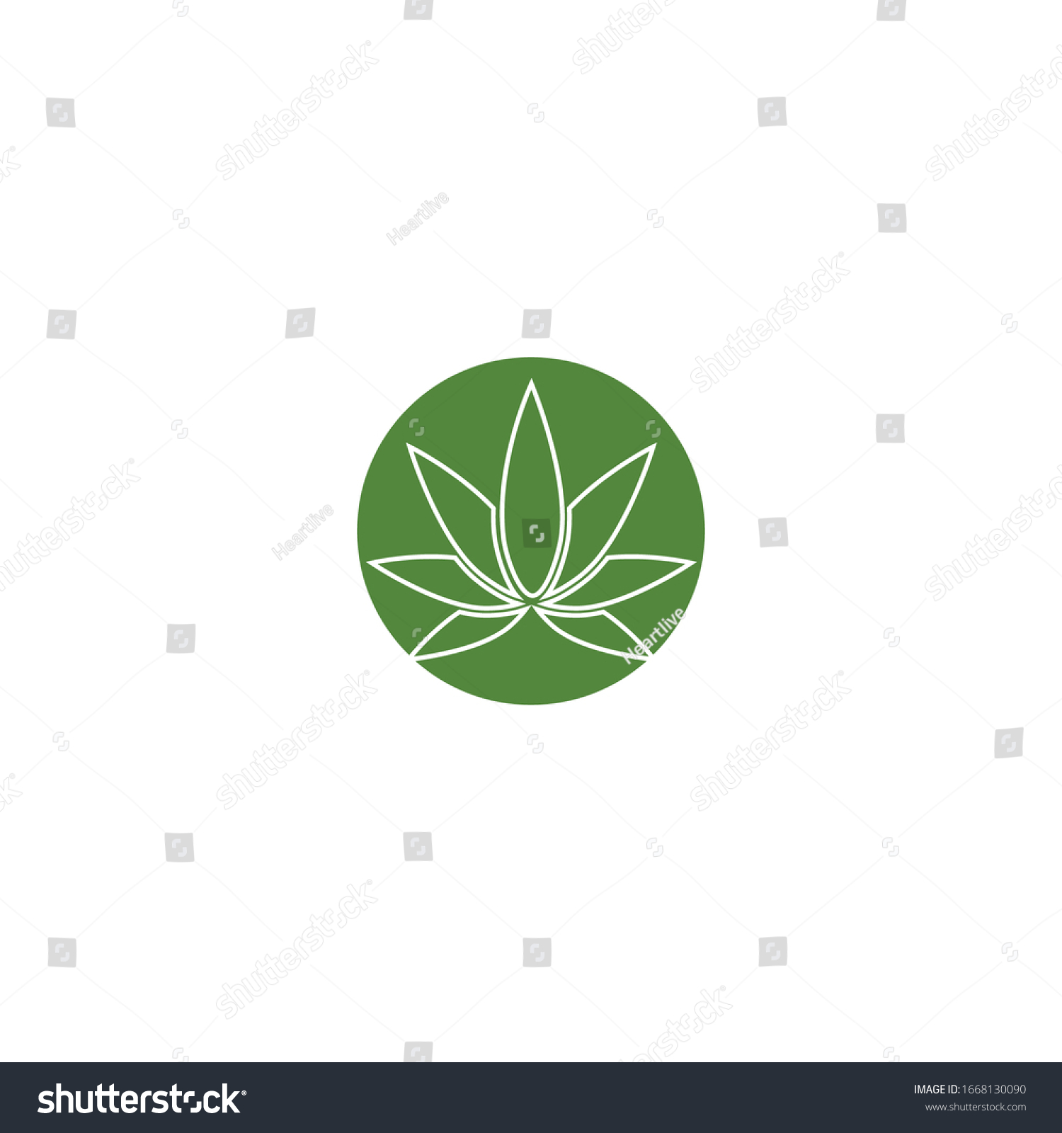 Canabis Logo Template Vector Symbol Nature Stock Vector (Royalty Free ...