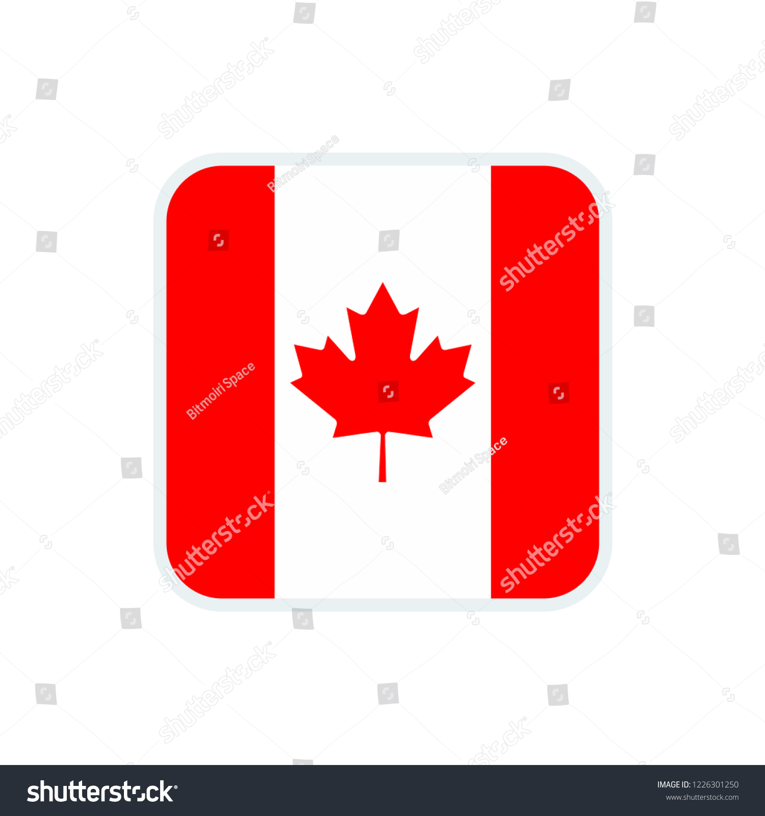 Canada Flag Canada Square Flag Stock Vector (Royalty Free) 1226301250