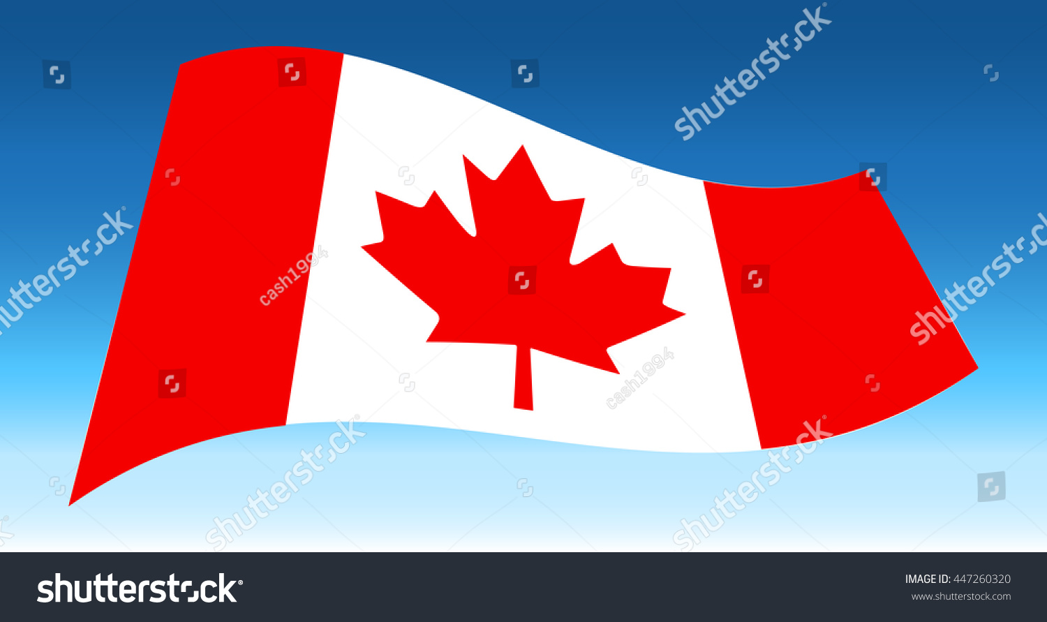 Canada Flag Blue Background Stock Vector (Royalty Free) 447260320 ...