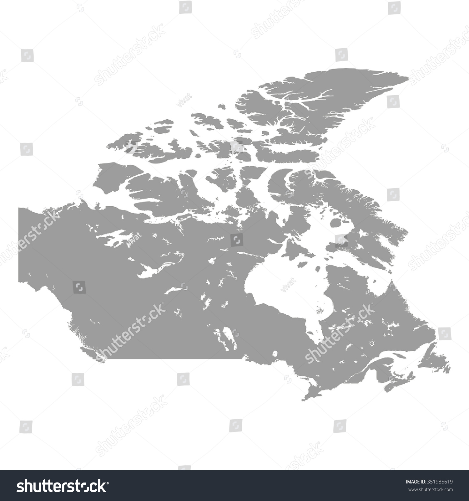 Canada Map Grey Colored On White: เวกเตอร์สต็อก (ปลอดค่าลิขสิทธิ์ ...