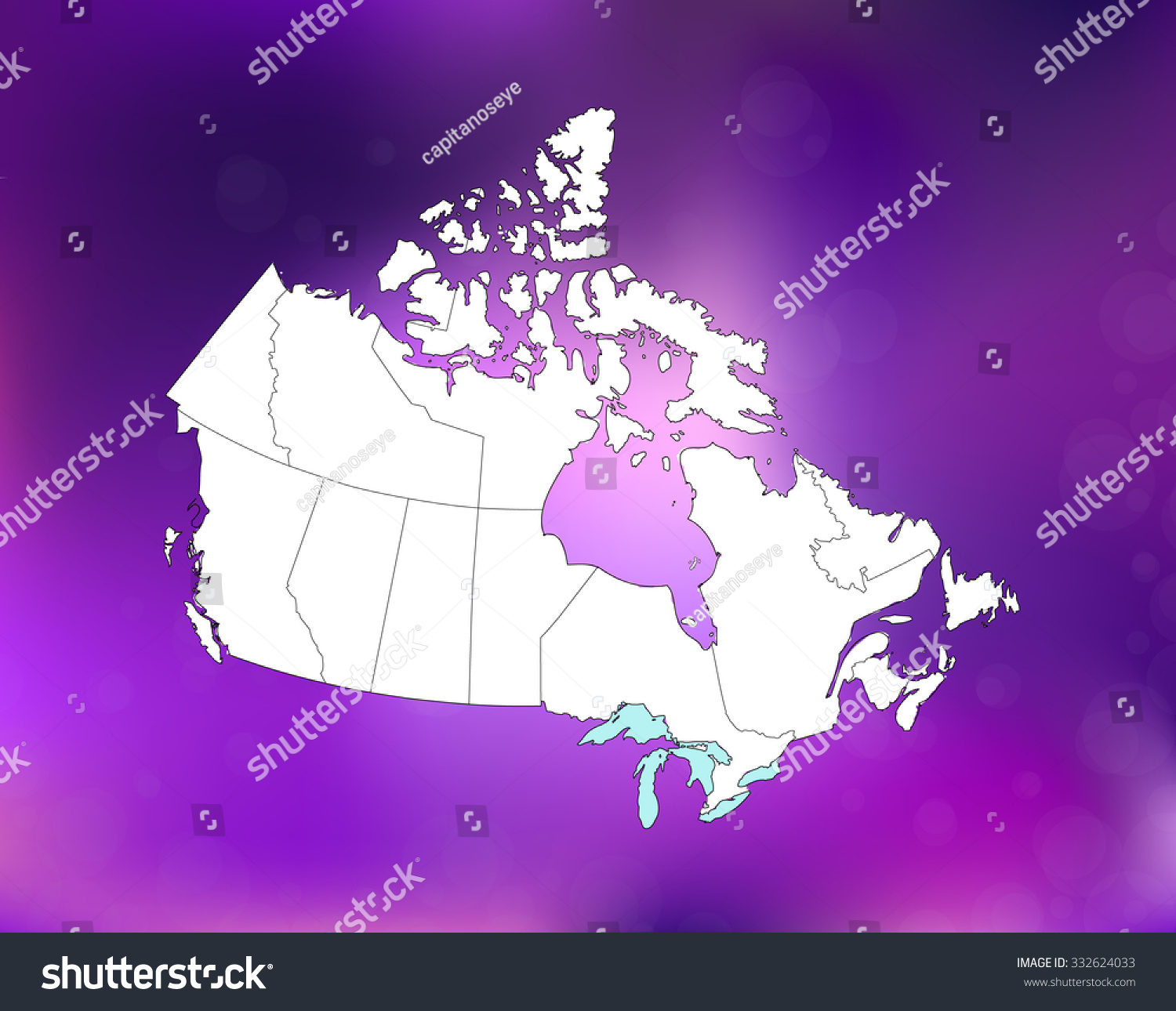 Canadian Map Background Stock Vector (Royalty Free) 332624033