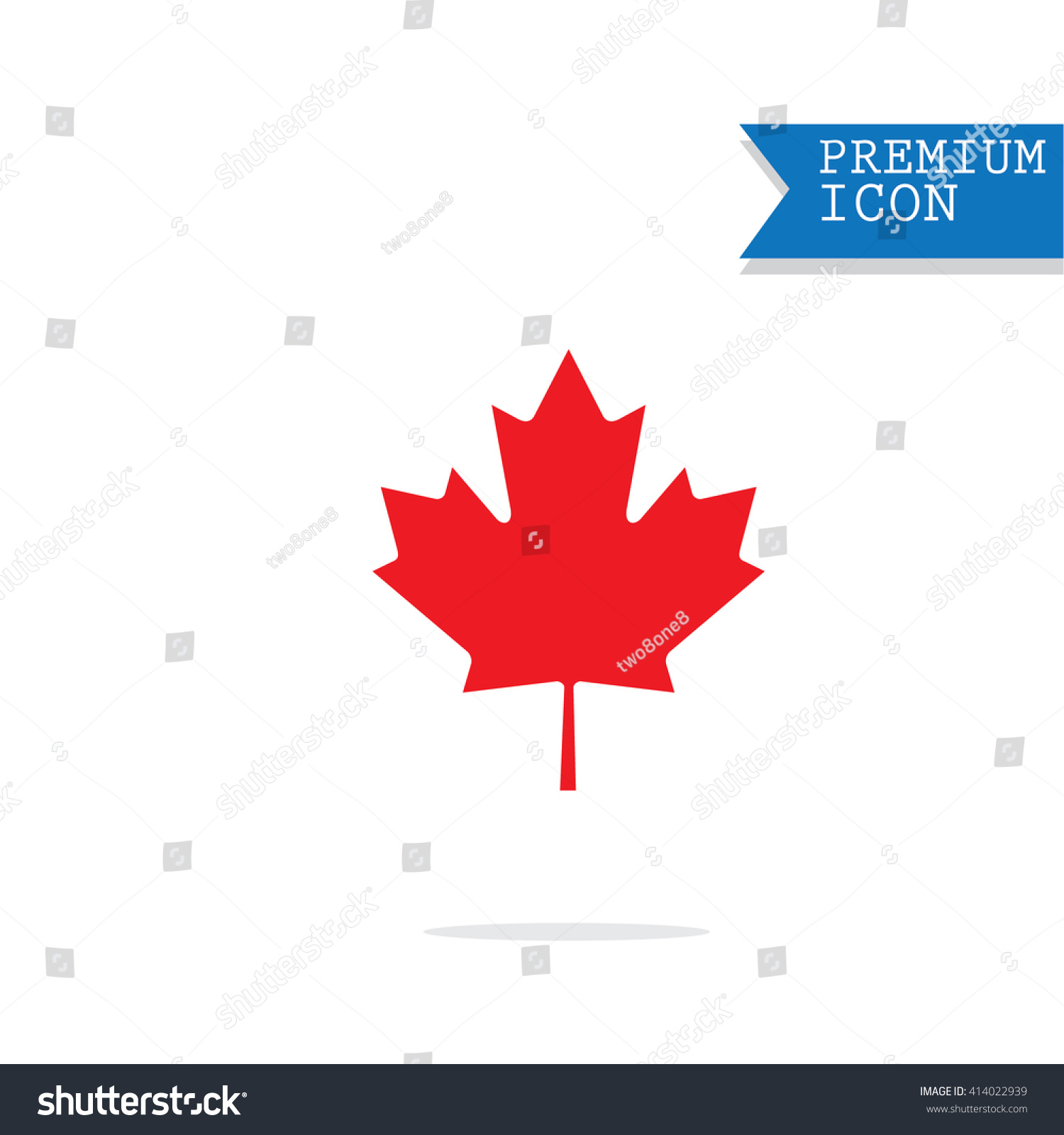 Canadian Maple Leaf Icon Stock Vector (Royalty Free) 414022939