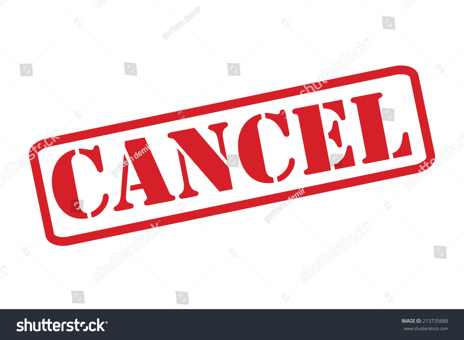 Cancel Red Rubber Stamp Vector Over Stock Vector (Royalty Free) 213735688
