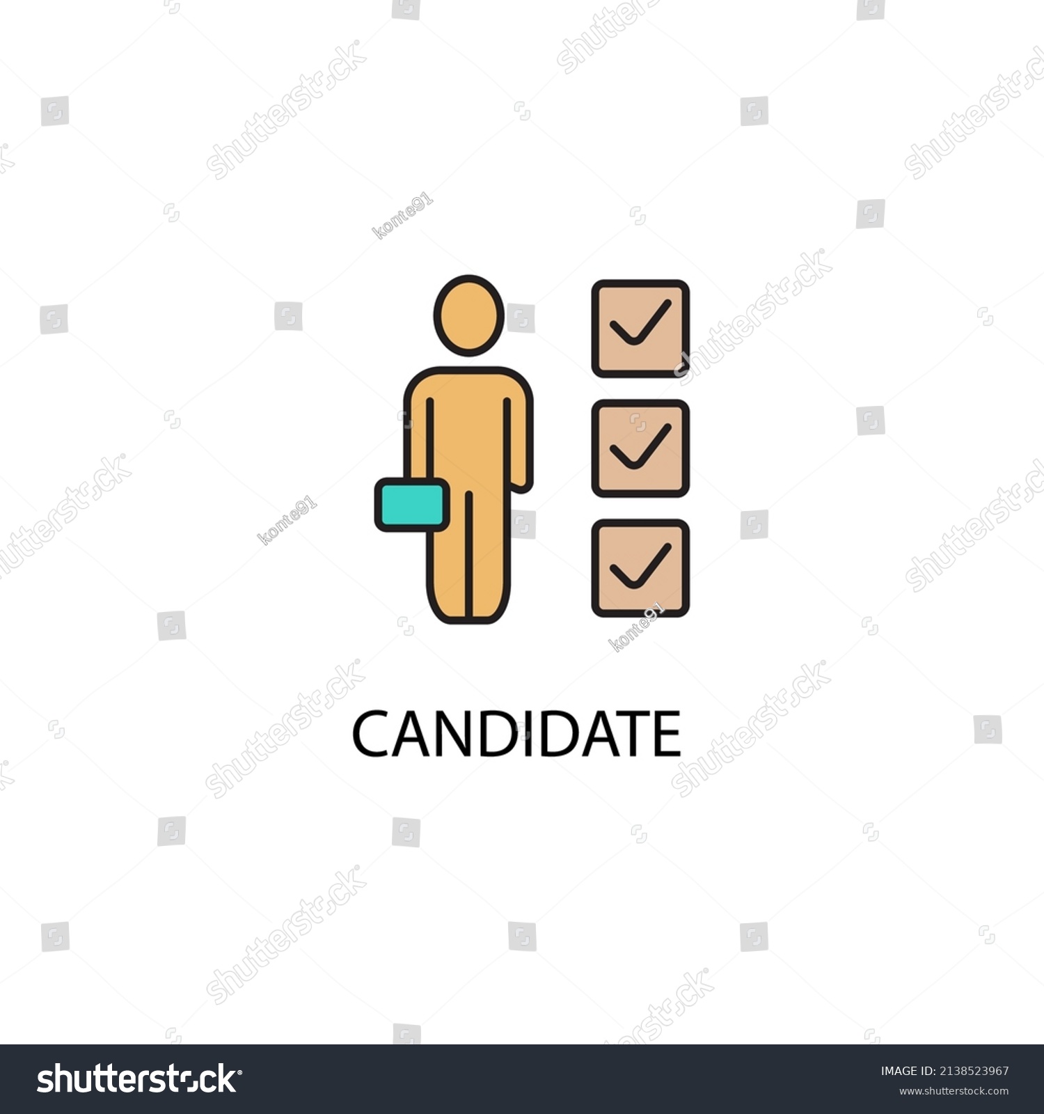 Candidate Icons Symbol Vector Elements Infographic Stock Vector ...