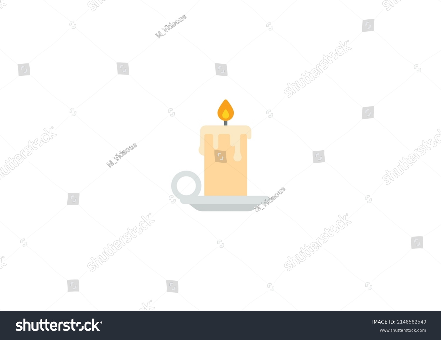 Candle Vector Isolated Emoticon Candle Icon Stock Vector (Royalty Free ...