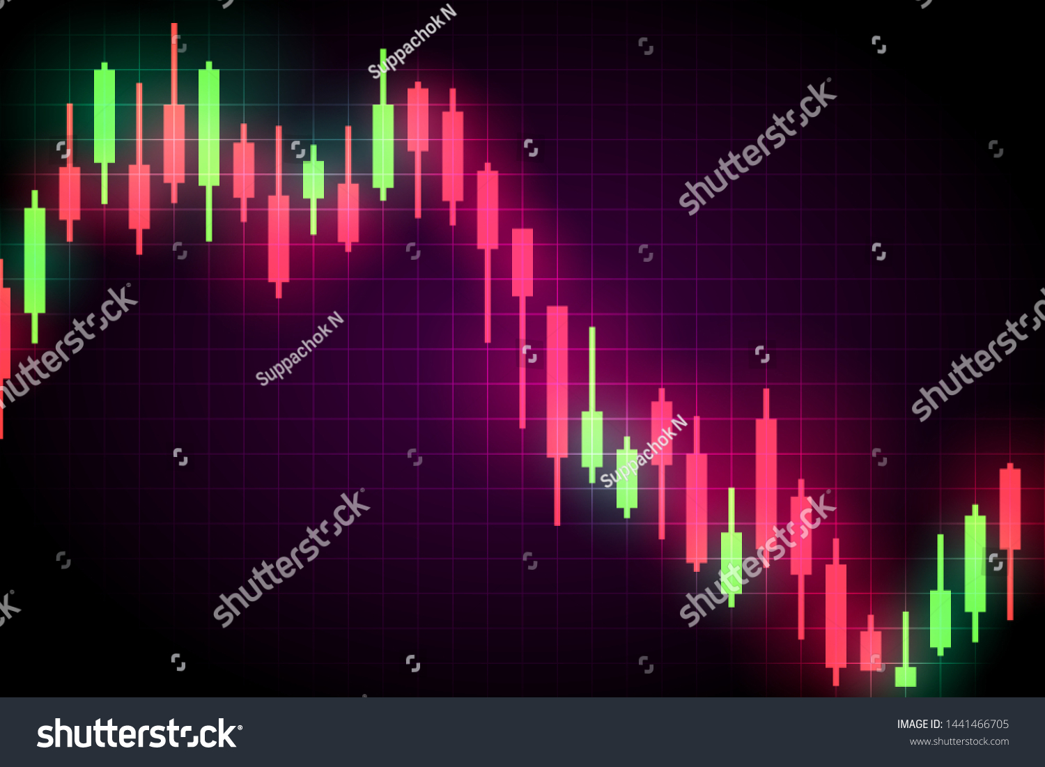 Candlestick Chart Stock Falls Illustration Stock Vector (Royalty Free ...