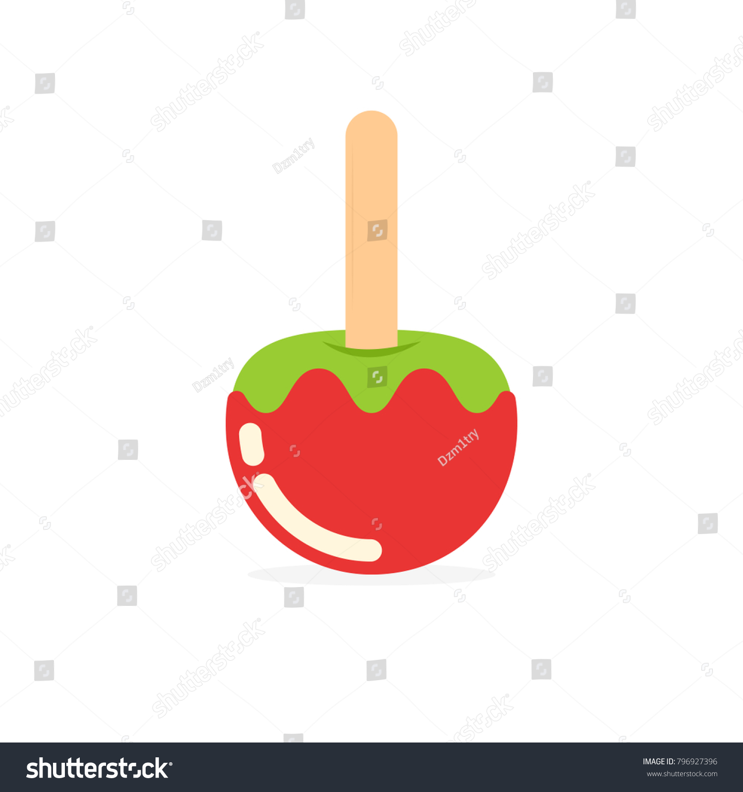 Candy Apple Icon Vector Image Isolated Stock Vector (Royalty Free ...