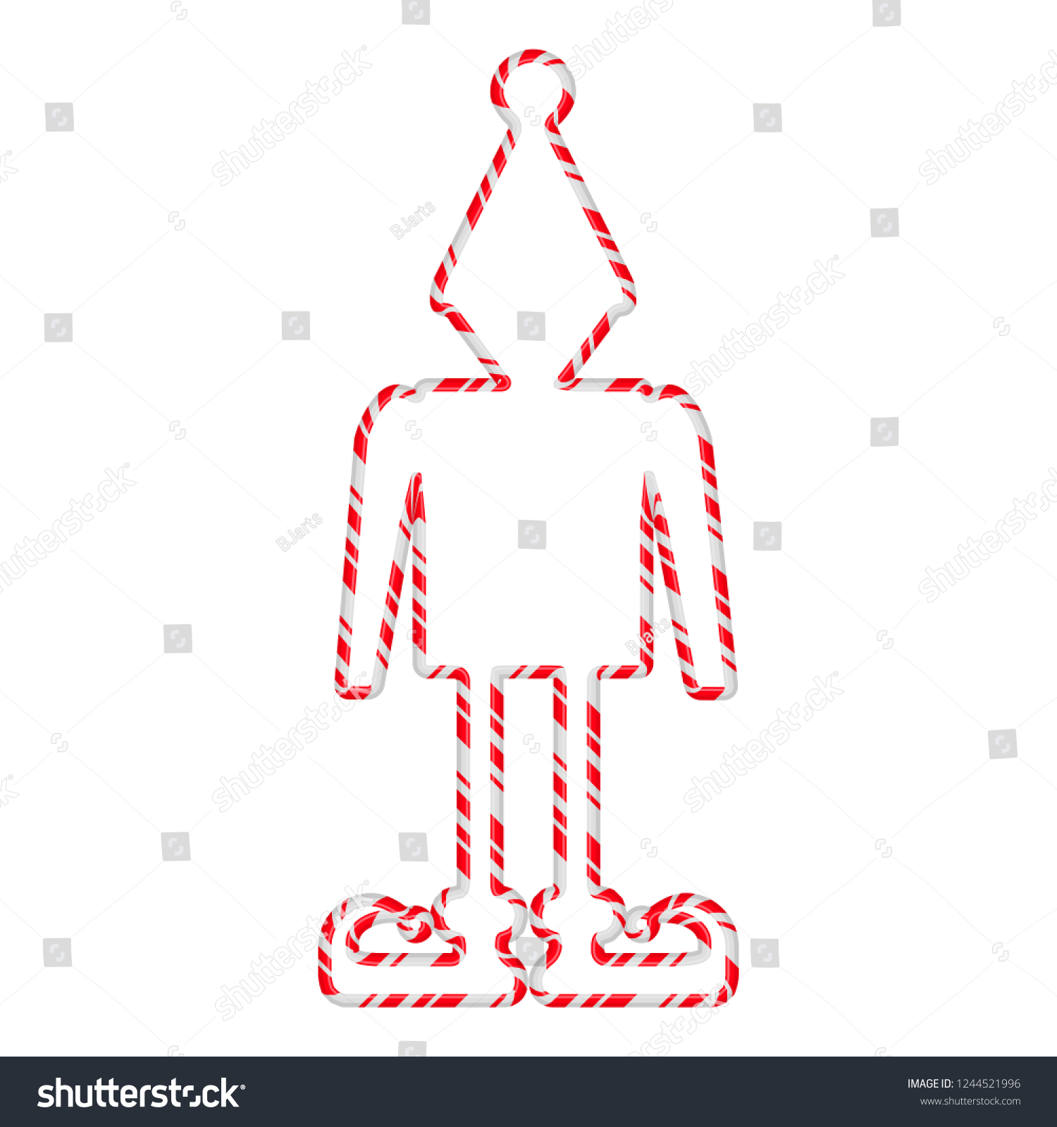 Candy Cane Frame Border Elf Shape: เวกเตอร์สต็อก (ปลอดค่าลิขสิทธิ์ ...