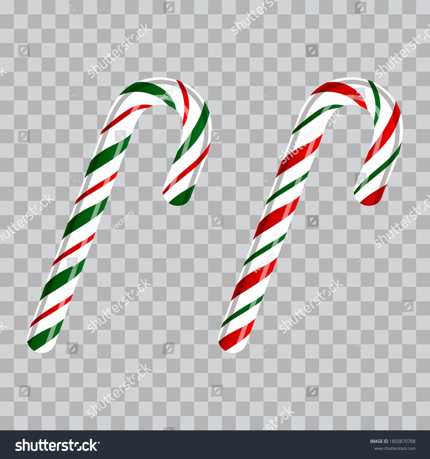 Candy Canes Isolated Vector Illustration Stock Vector (Royalty Free ...