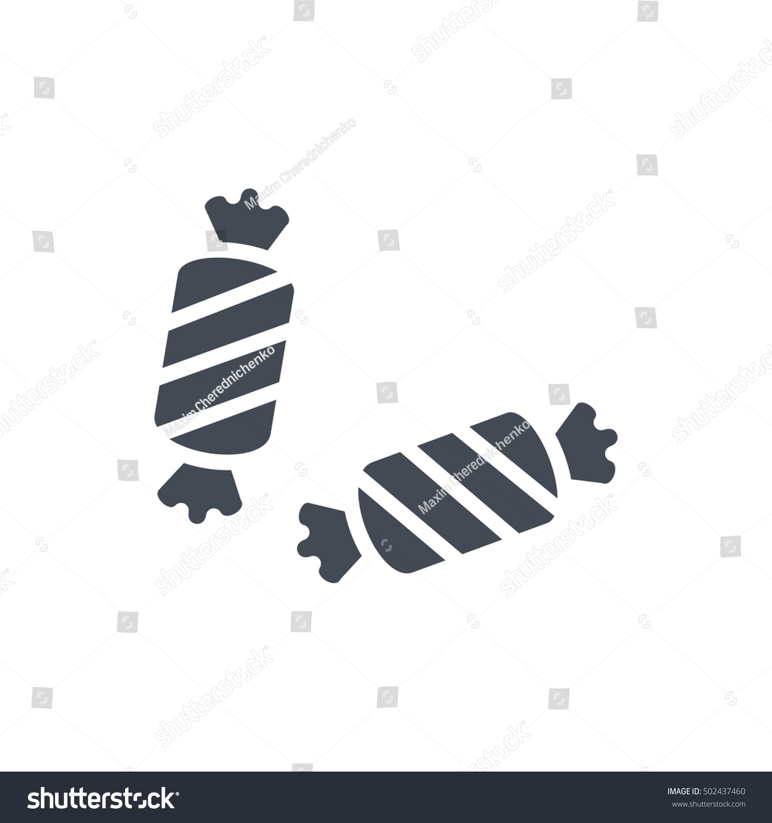 Candy Icon Food Sweets Solid Silhouette Stock Vector (Royalty Free ...