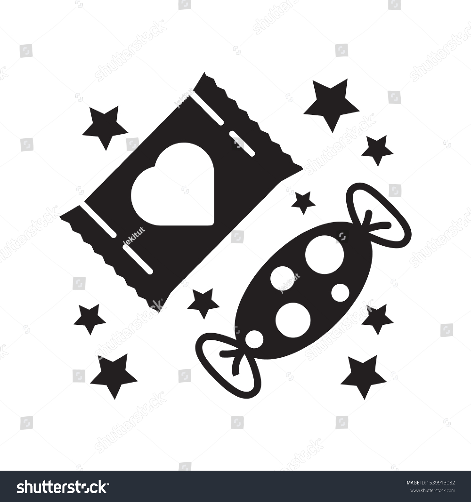 Candy Icon Vector Symbol Template Stock Vector (Royalty Free ...