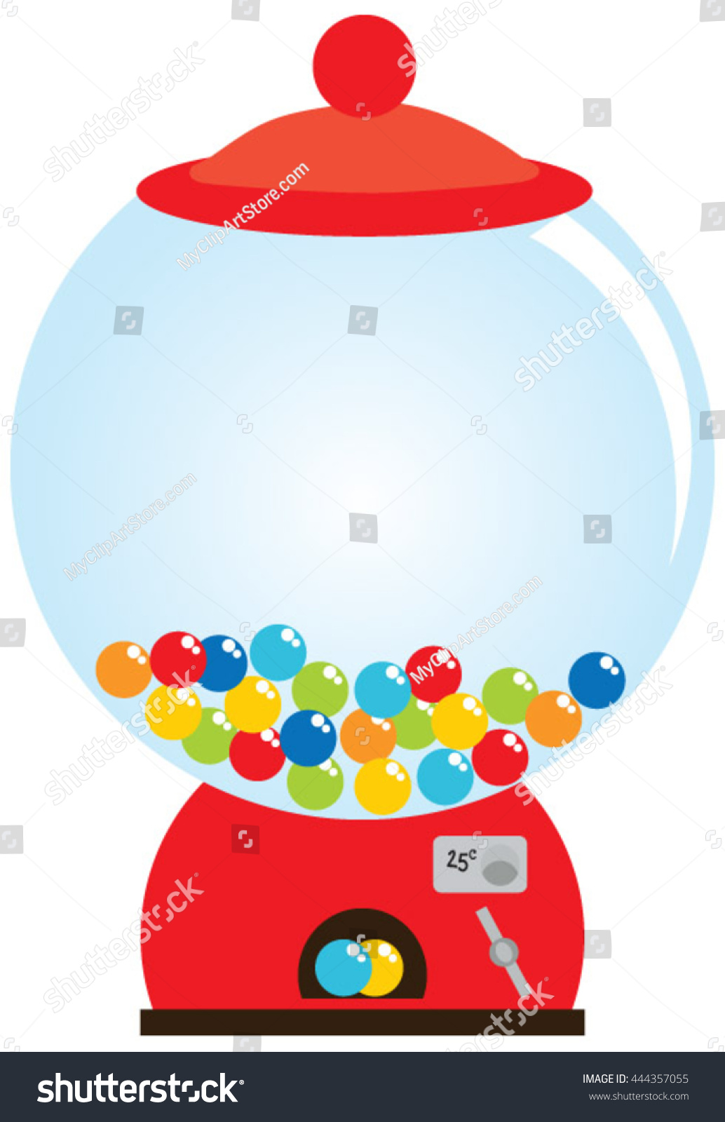 Candy Jar Gumball Machine Red: vetor stock (livre de direitos ...