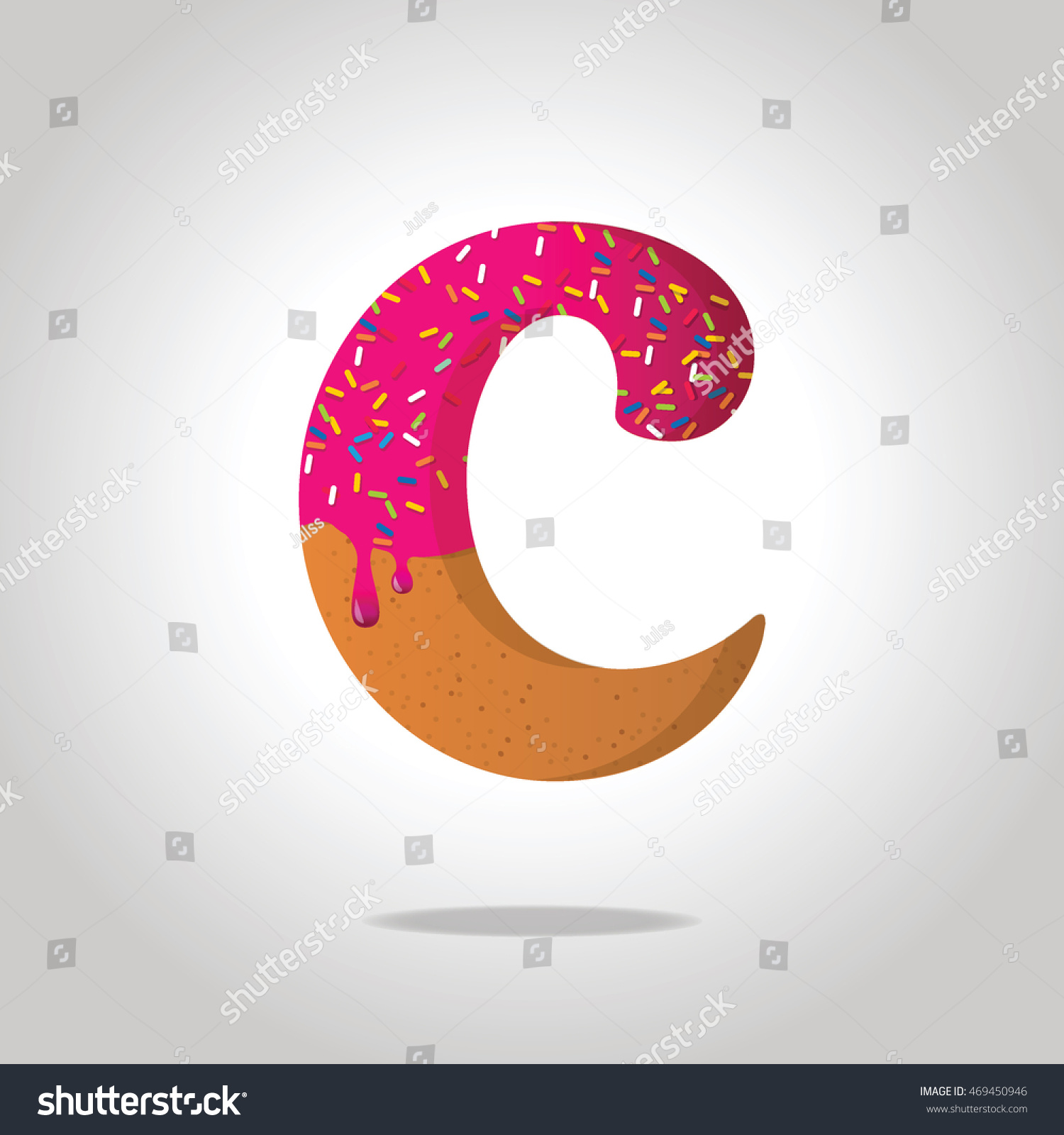 Candy Letter Letter C Stock Vector (Royalty Free) 469450946