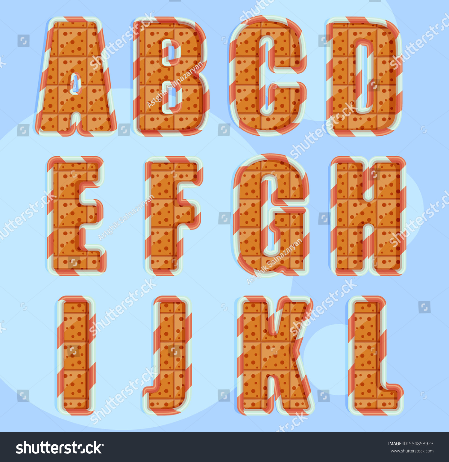 Candy Letters Set Part 1 Stock Vector (Royalty Free) 554858923 ...
