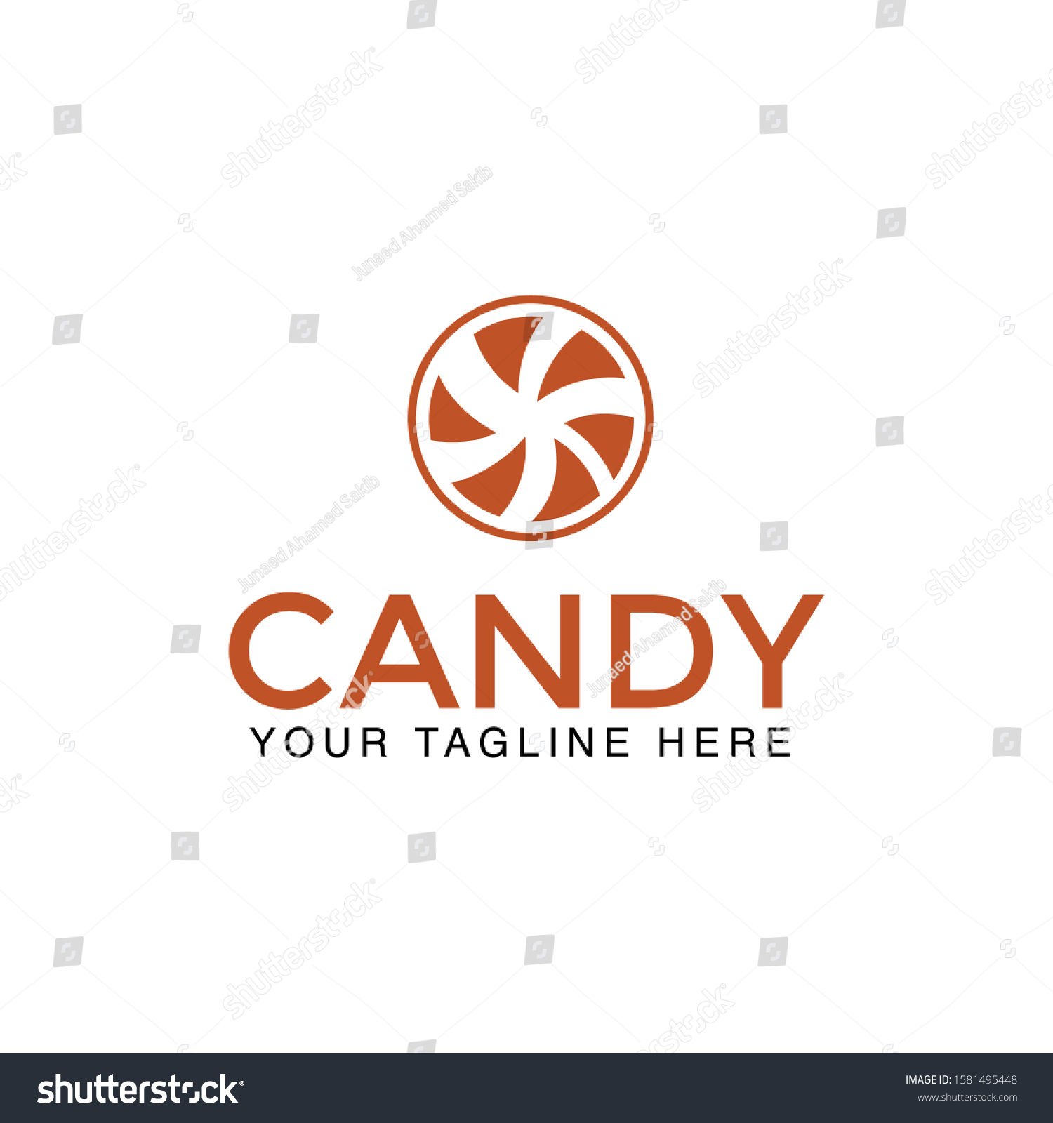Candy Logo Design Vector Logo Designillustrator: เวกเตอร์สต็อก (ปลอดค่า ...