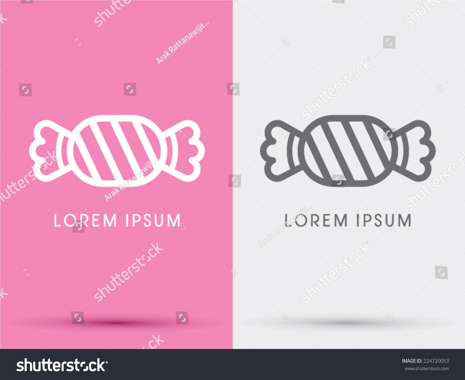 Candy Logo Symbol Icon Graphic Vector Stock Vector (Royalty Free) 224720053