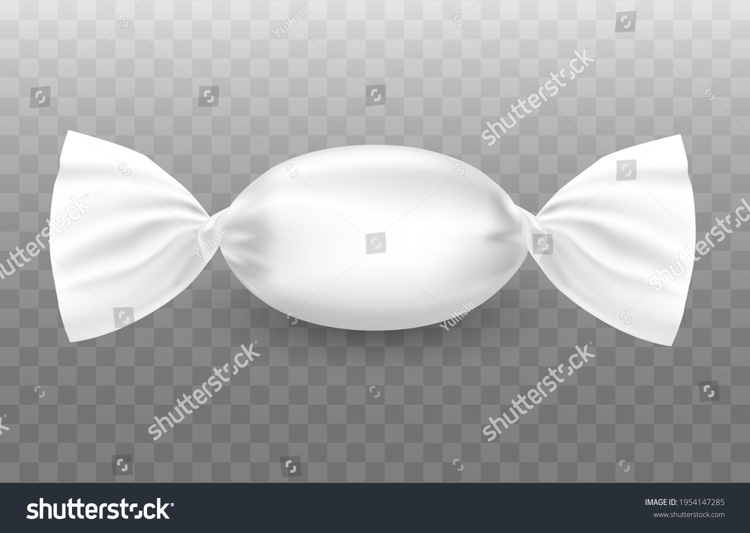 Candy Oval Wrapper Mockup Vector 3d Stock Vector (Royalty Free ...