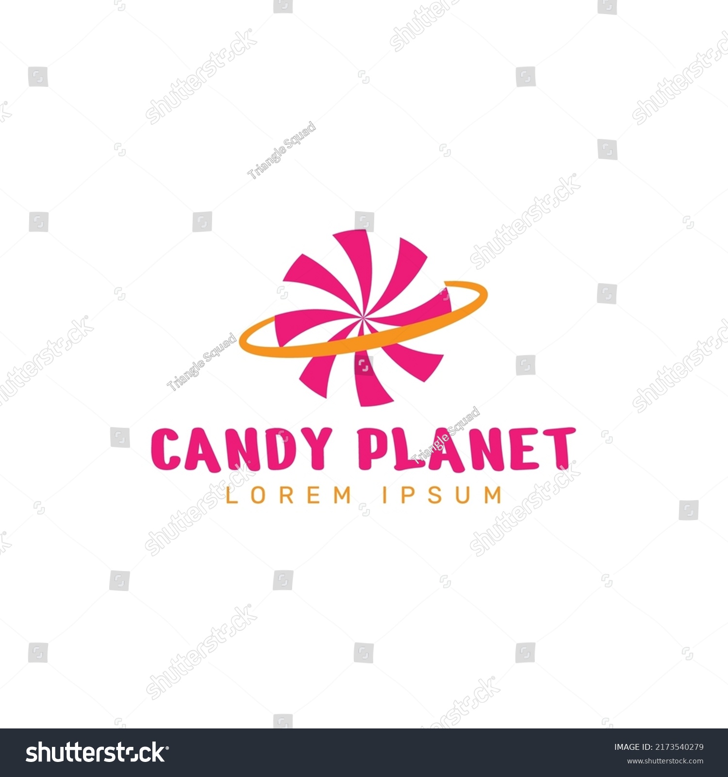 Candy Planet Logo Design Template Stock Vector (Royalty Free ...
