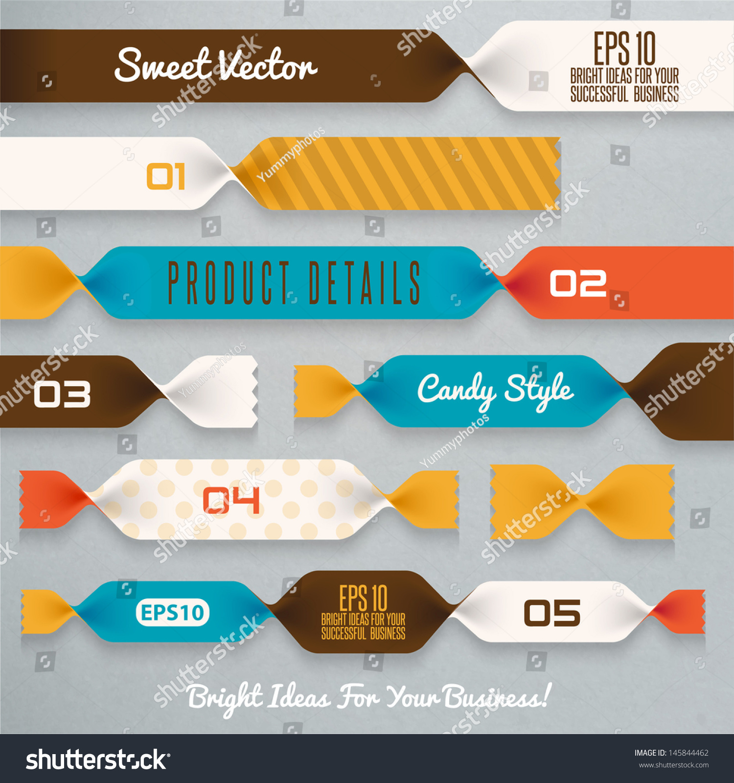 Candy Ribbons Illustration Stock Vector (Royalty Free) 145844462 ...