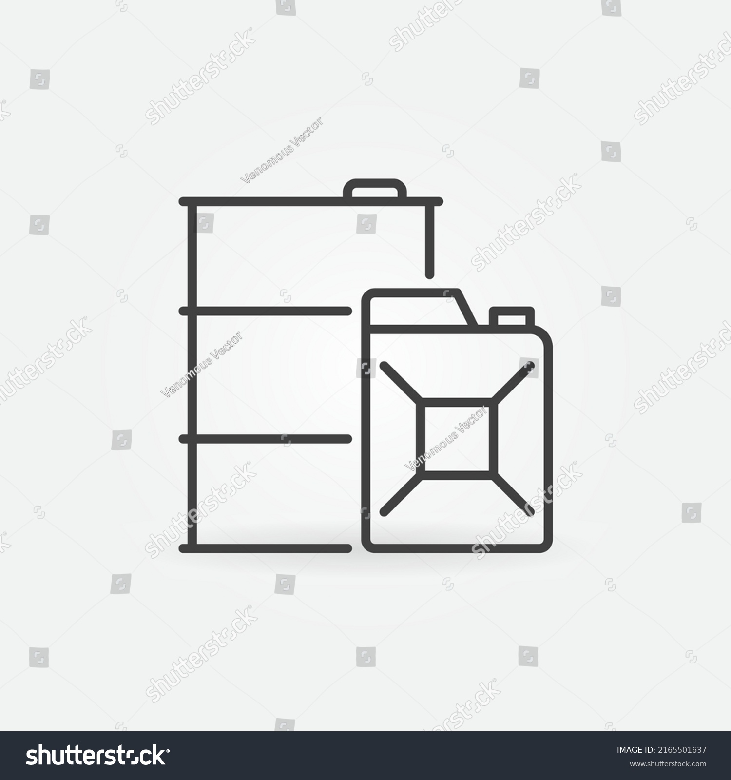 Canister Barrel Vector Thin Line Concept Stock Vector (Royalty Free ...