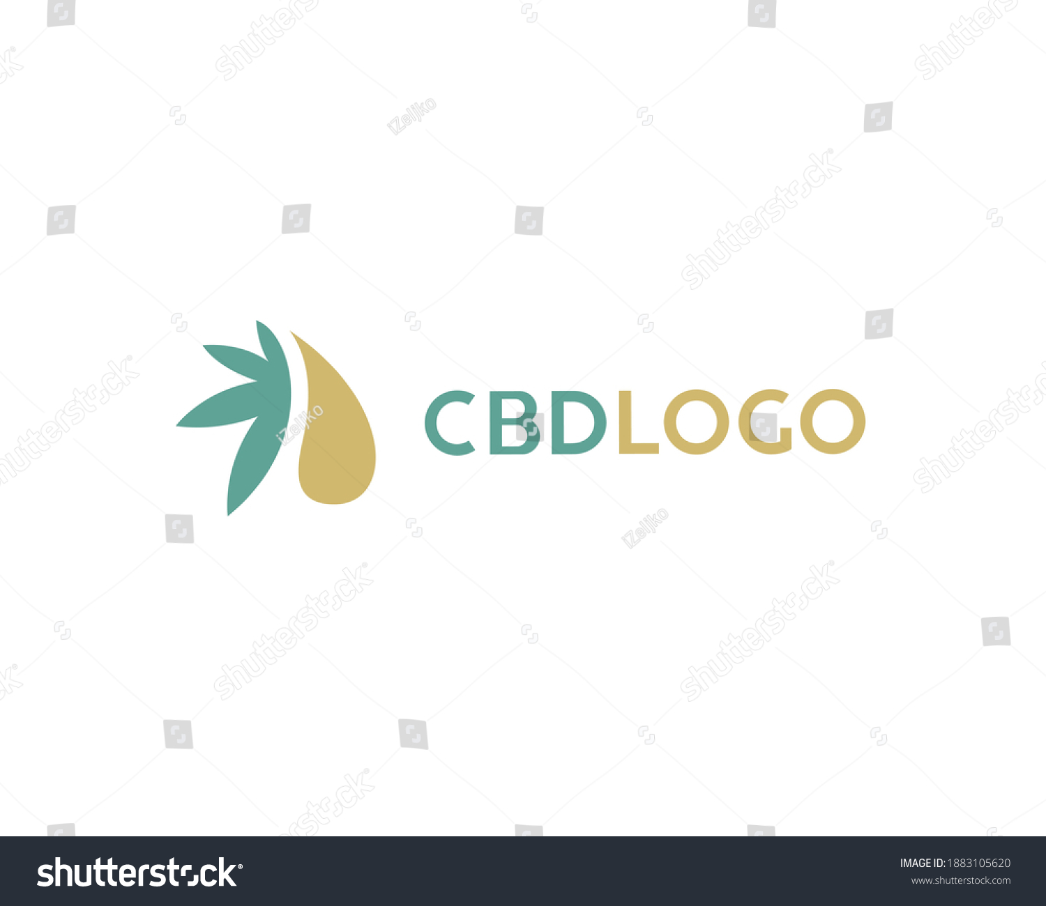 Cannabis Cbd Logo Vector Design Stock Vector (Royalty Free) 1883105620 ...